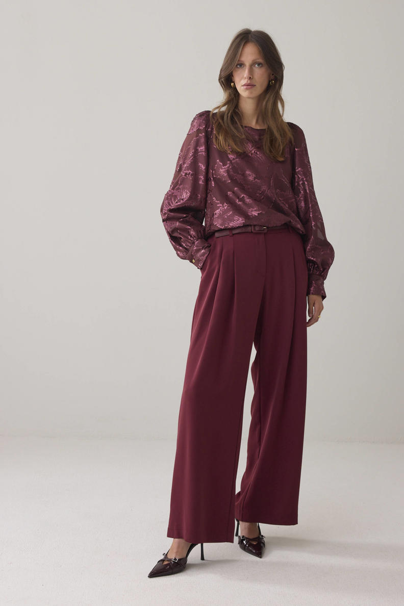 Summum top donkerrood met glitter | wehkamp