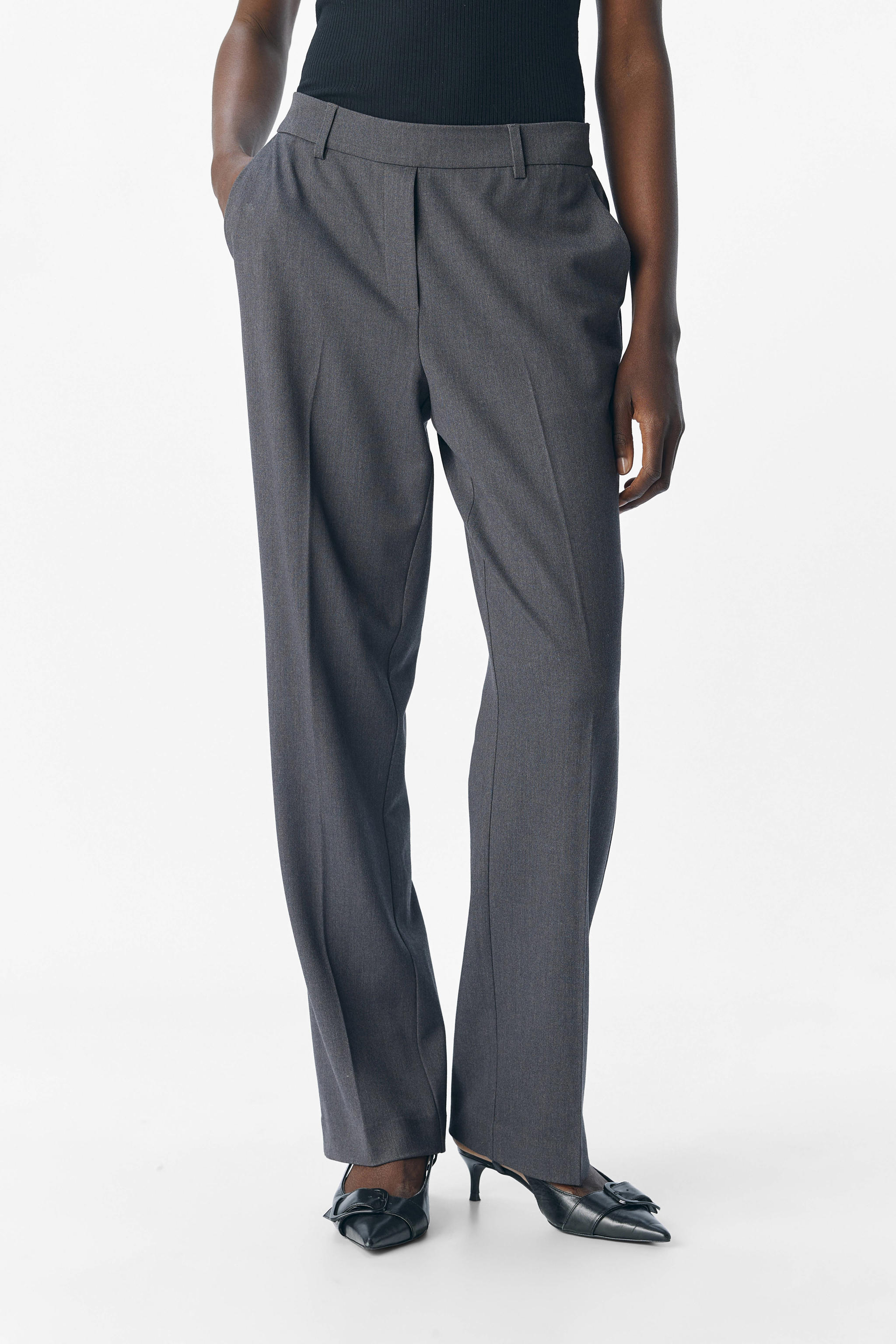 OBJECT straight regular waist broek grijs | wehkamp