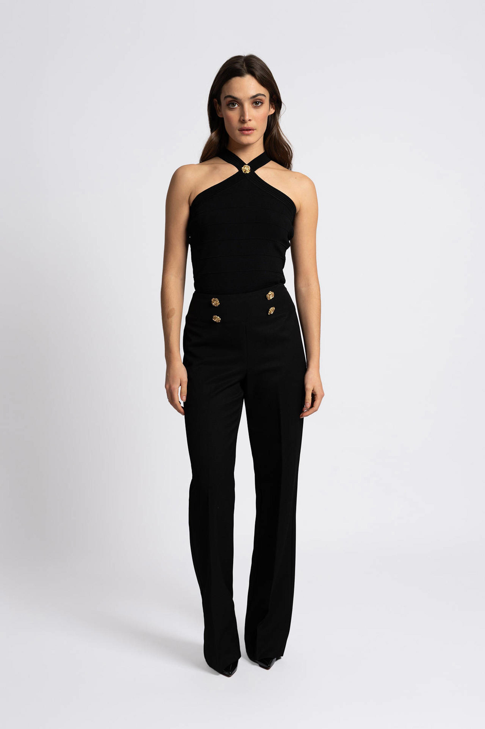NIKKIE X Franka Vedder straight regular waist pantalon zwart | wehkamp