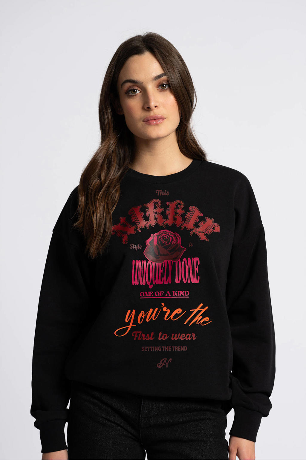 NIKKIE X Franka Vedder sweater zwart | wehkamp