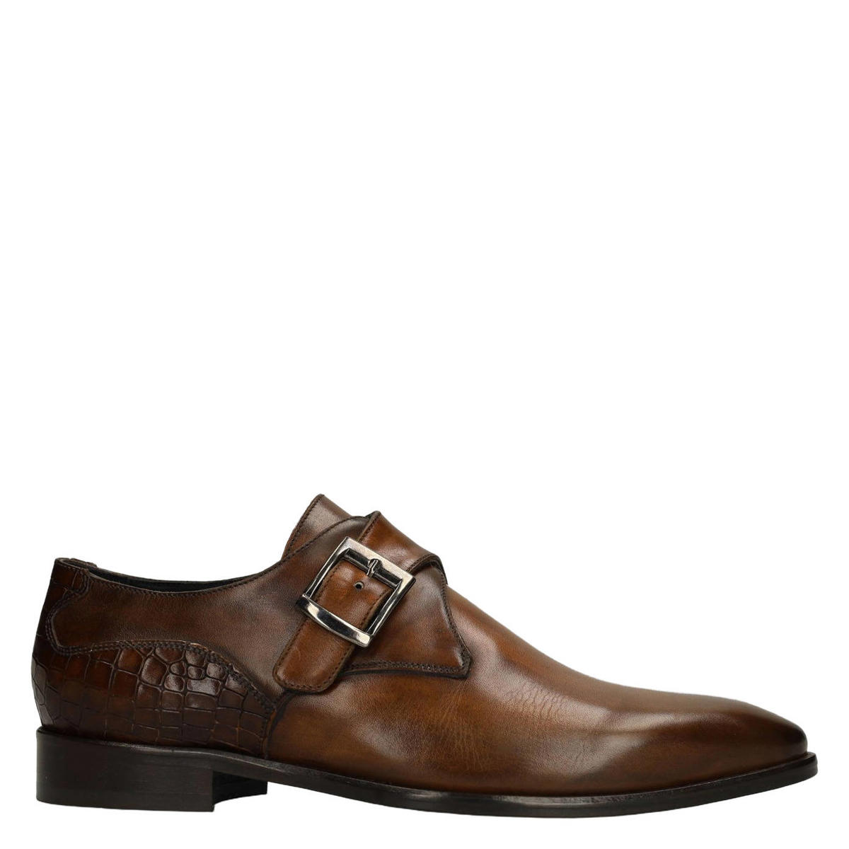 Black Label leren gespschoenen cognac | wehkamp