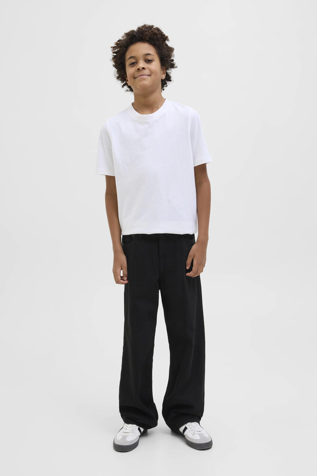 JACK & JONES JUNIOR high waist baggy jeans black denim | wehkamp