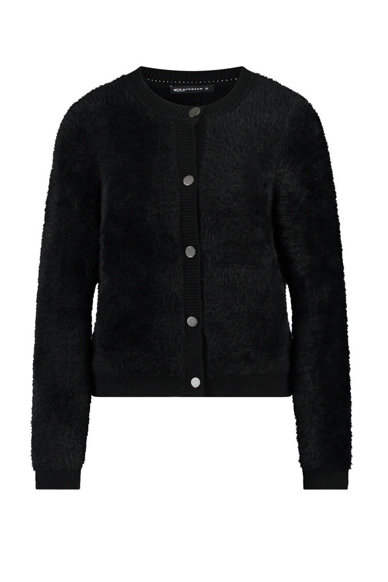 Expresso cardigan zwart gebreid | wehkamp