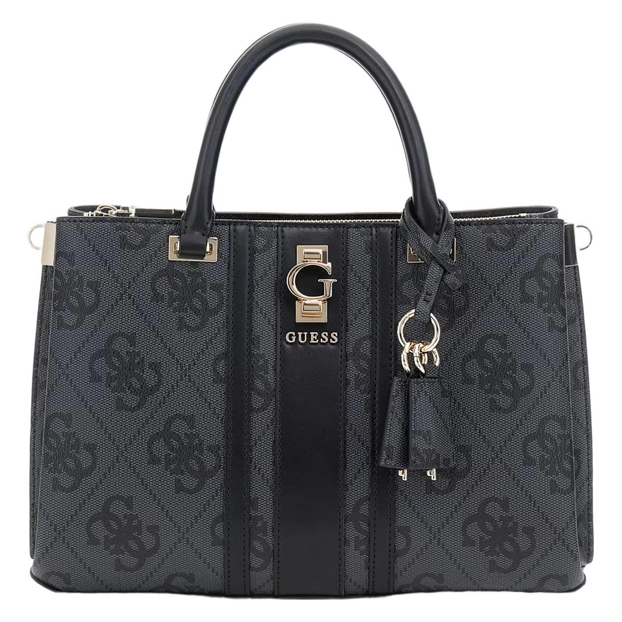 GUESS handtas Erenia met logoprint antraciet | wehkamp