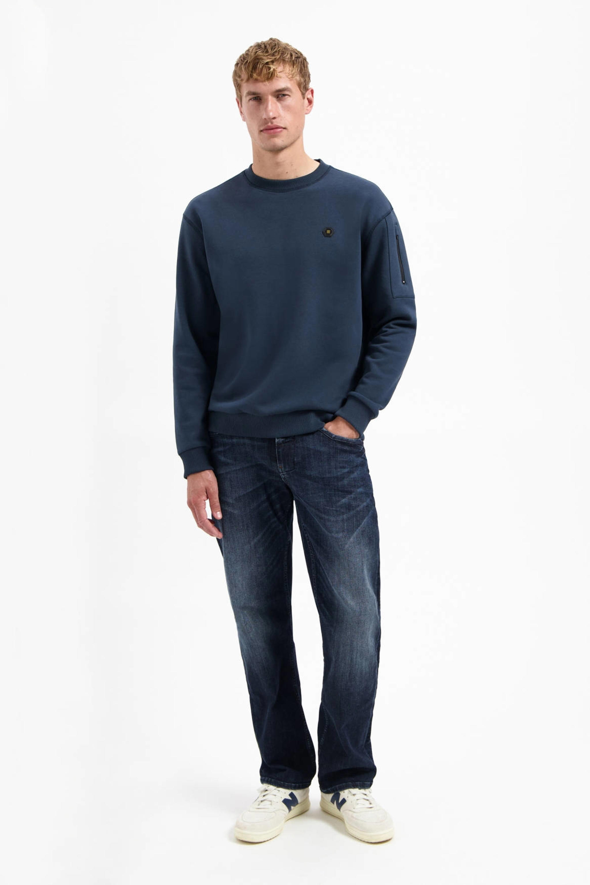 No Excess sweater donkerblauw | wehkamp