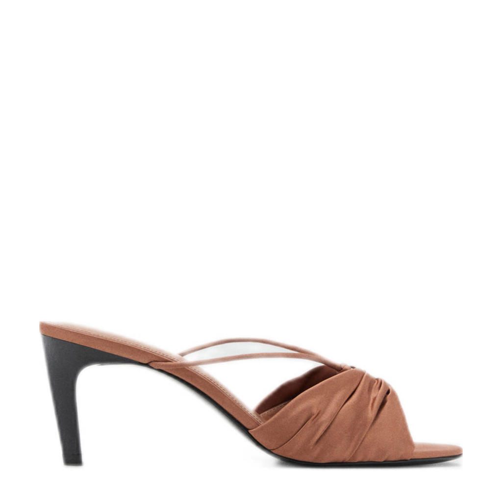 Mango satijnen muiltjes oudroze | wehkamp