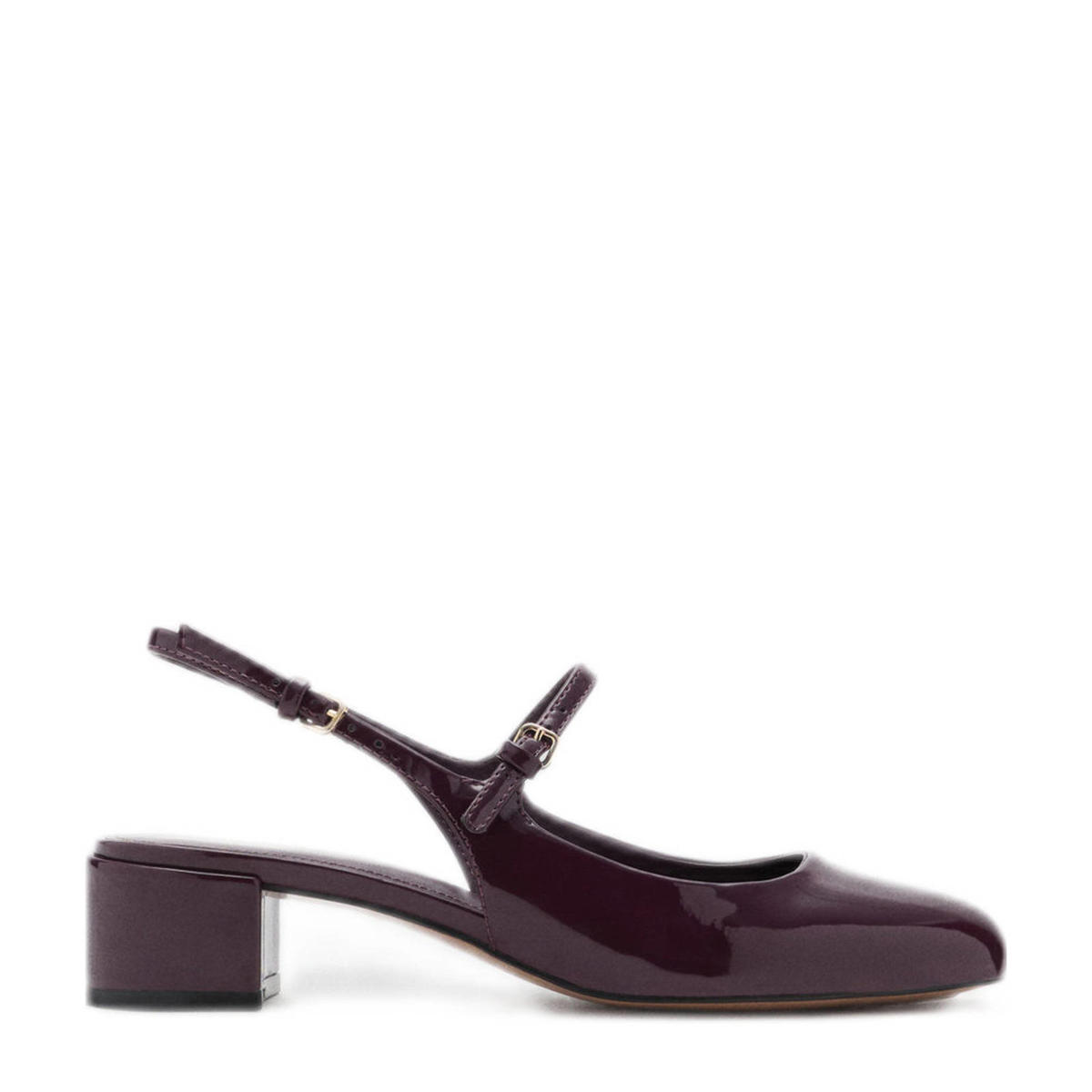Mango lak slingback pumps bordeaux | wehkamp