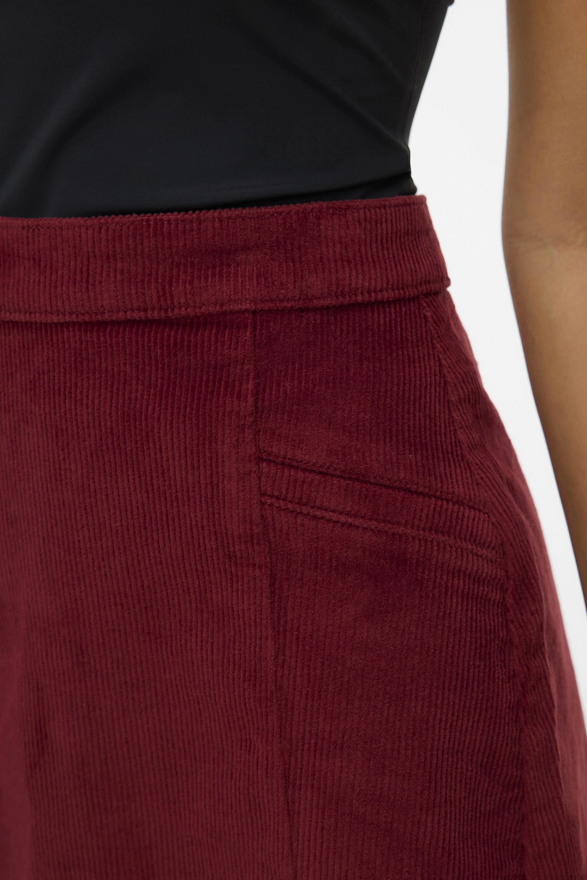 VERO MODA corduroy suede mini rok rood | wehkamp