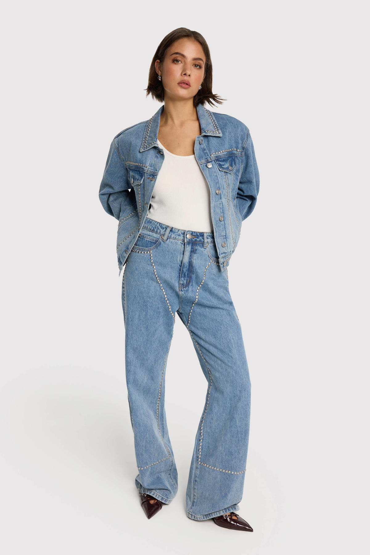 Alix the Label spijkerjas light blue denim | wehkamp