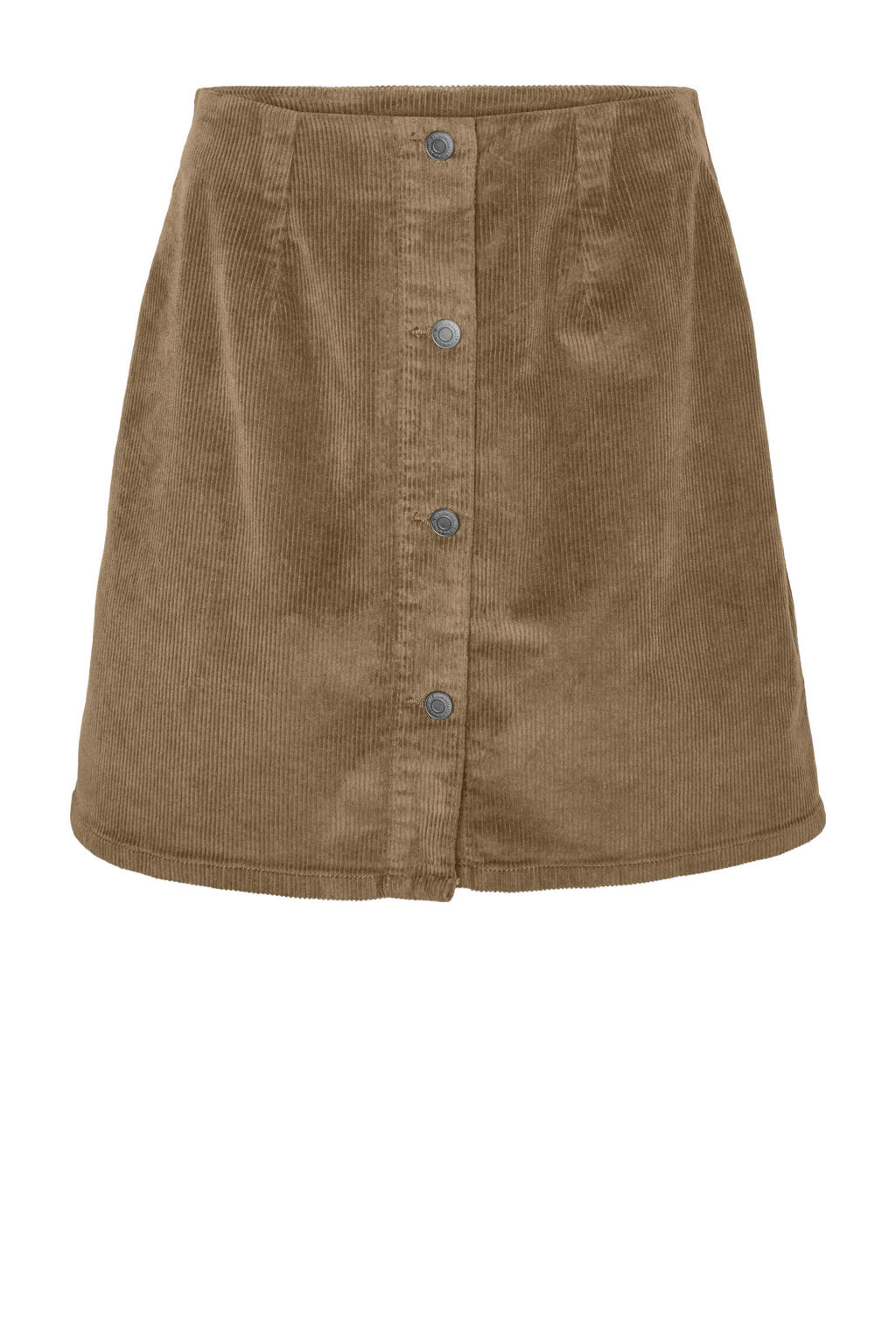 VERO MODA corduroy korte rok grijsbruin | wehkamp