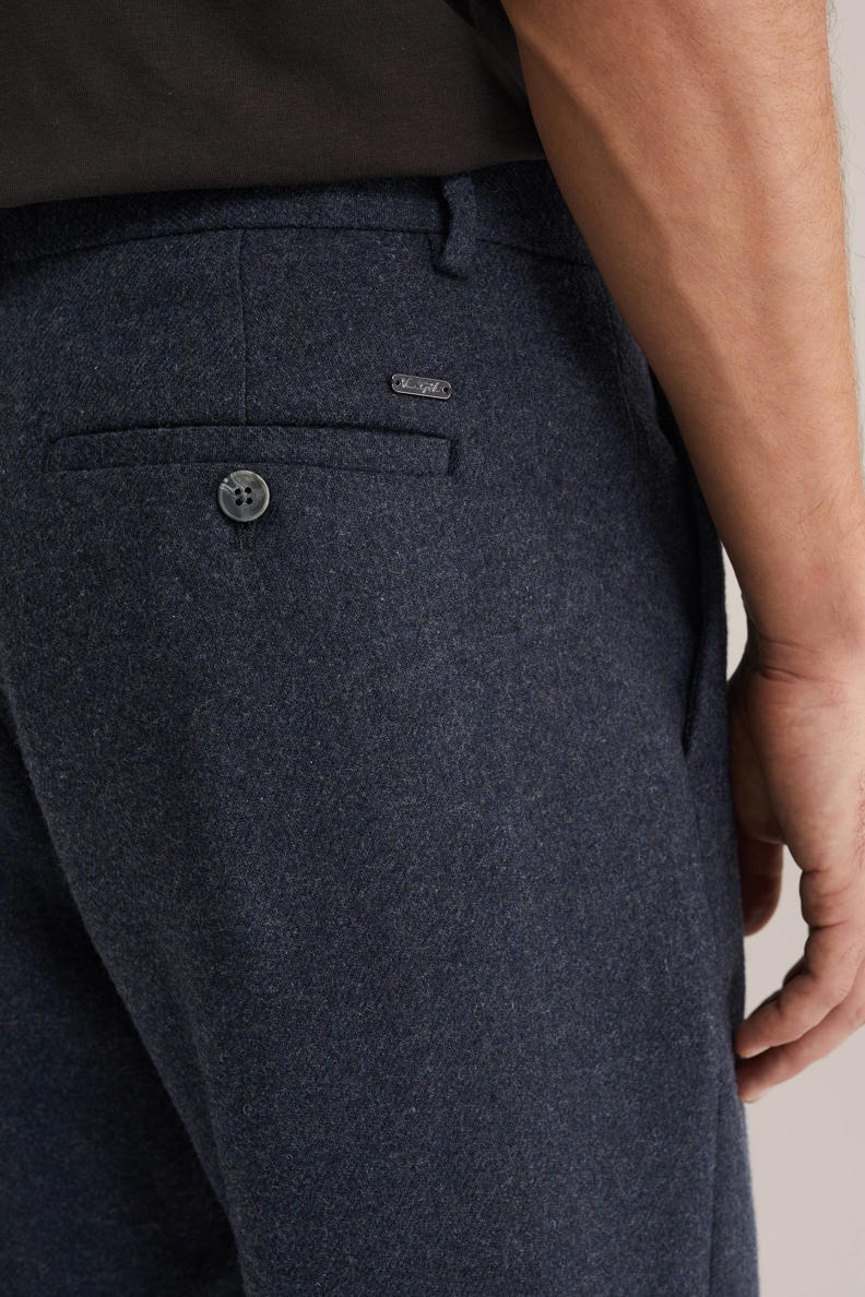 Van Gils wollen regular pantalon donkerblauw | wehkamp