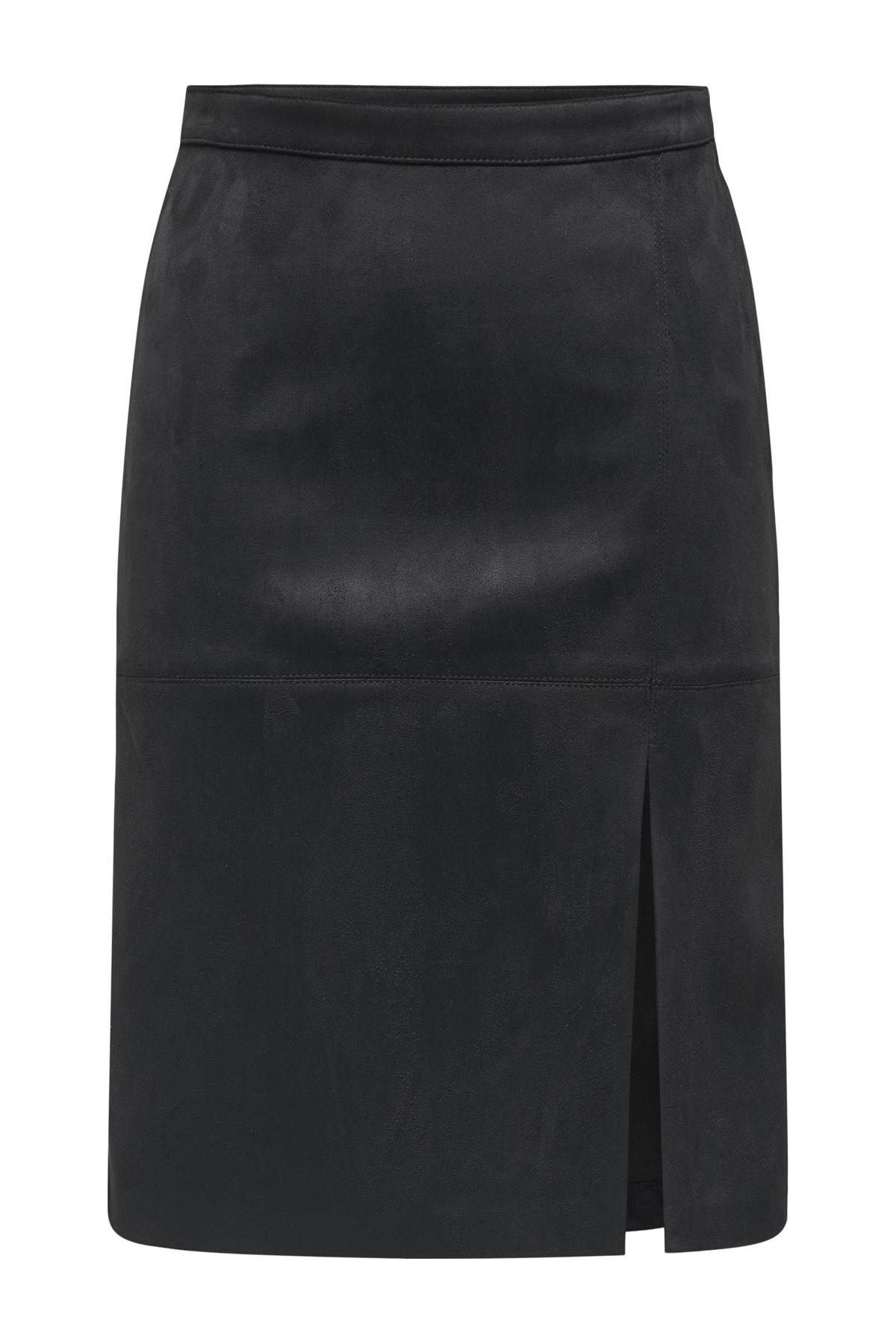 ONLY suede midi rok zwart kopen? | Morgen in huis | wehkamp