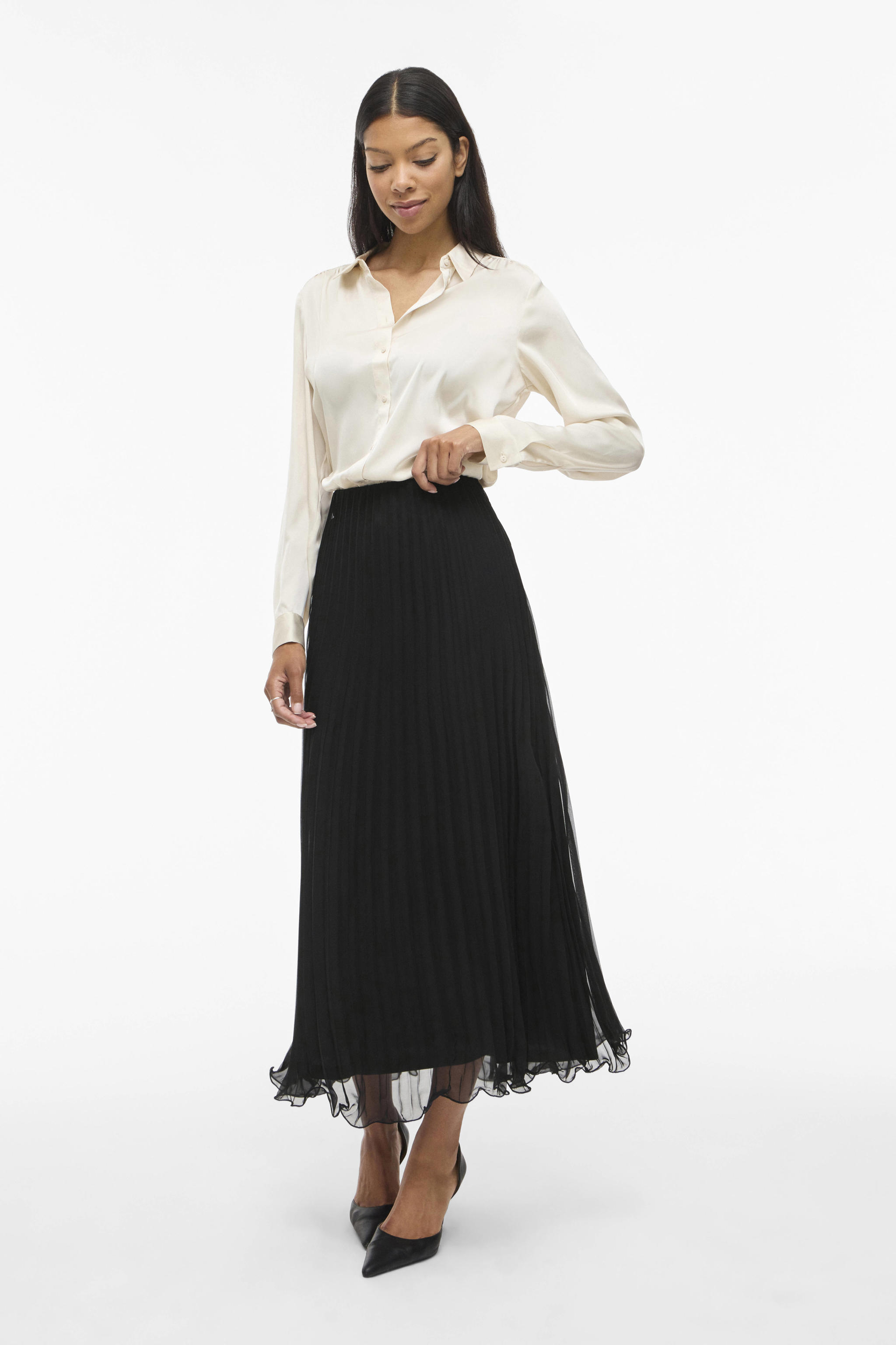 VILA plissé rok zwart kopen? | Morgen in huis | wehkamp