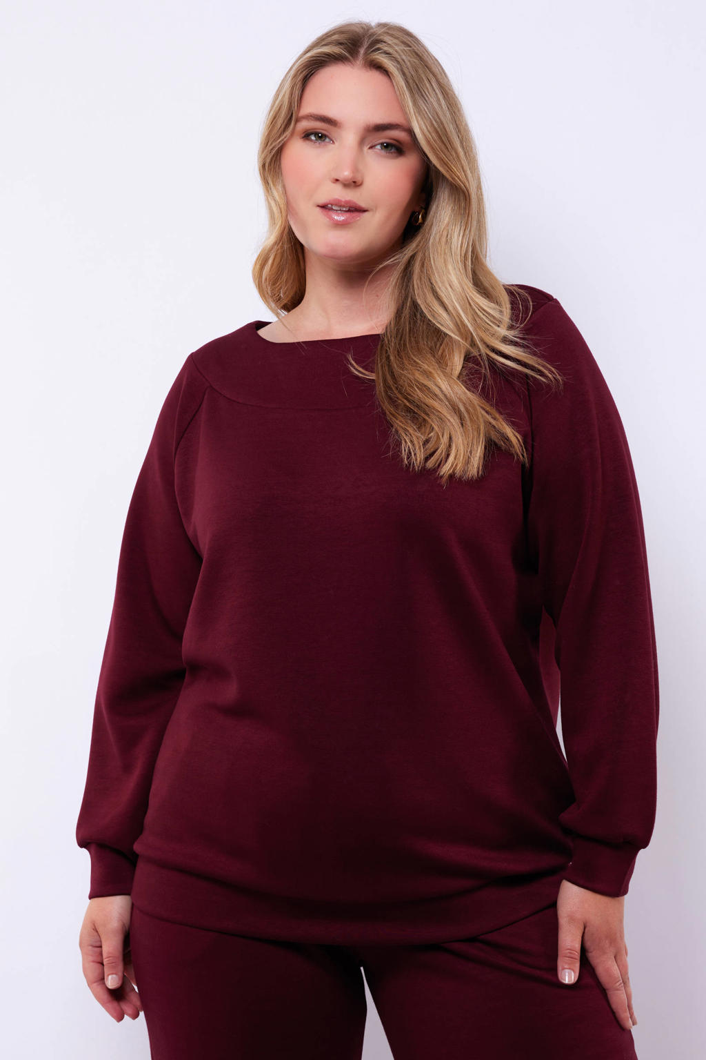 Exxcellent pullover donkerrood | wehkamp
