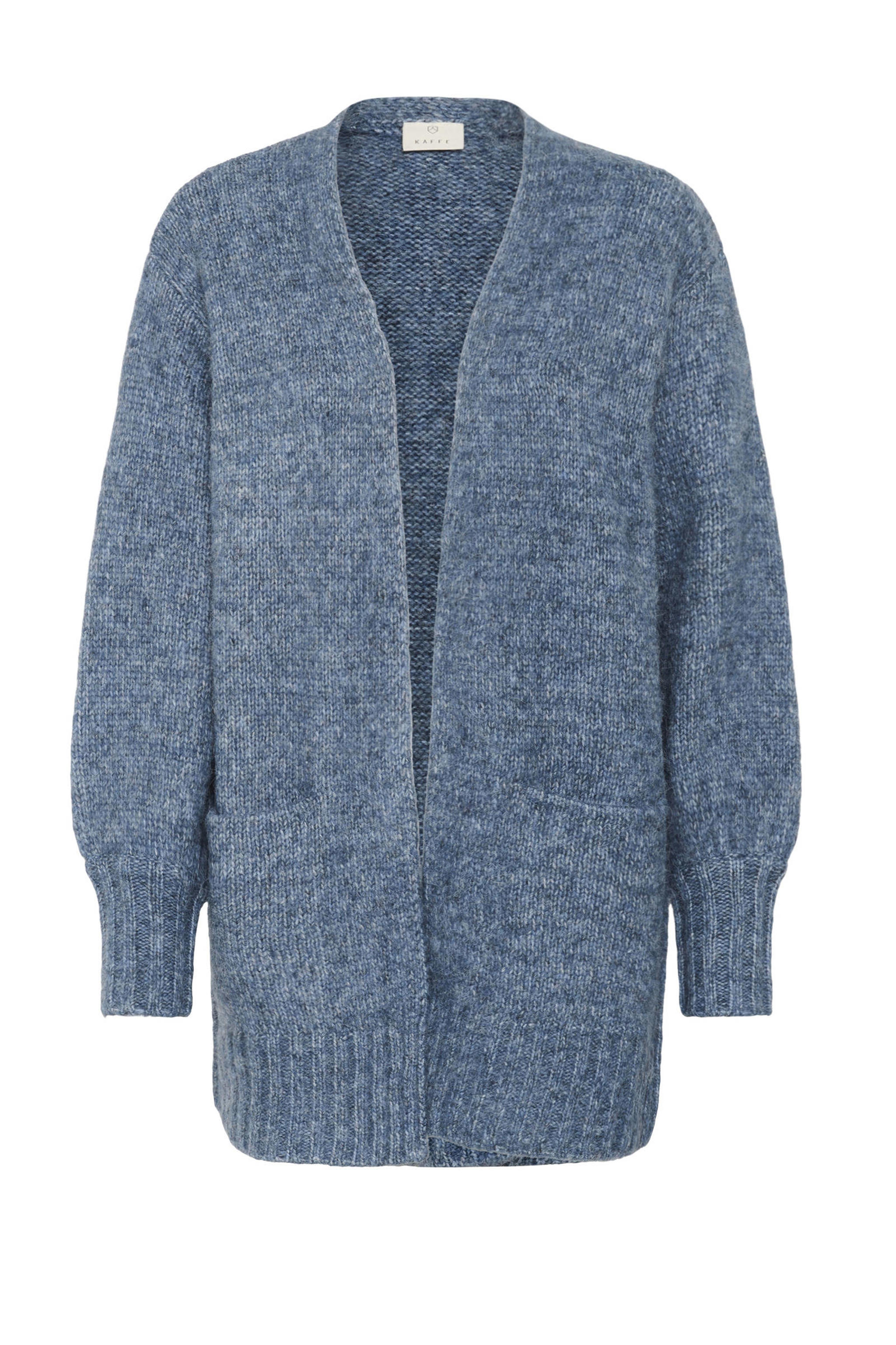 Kaffe gebreid vest met wol blauw | wehkamp