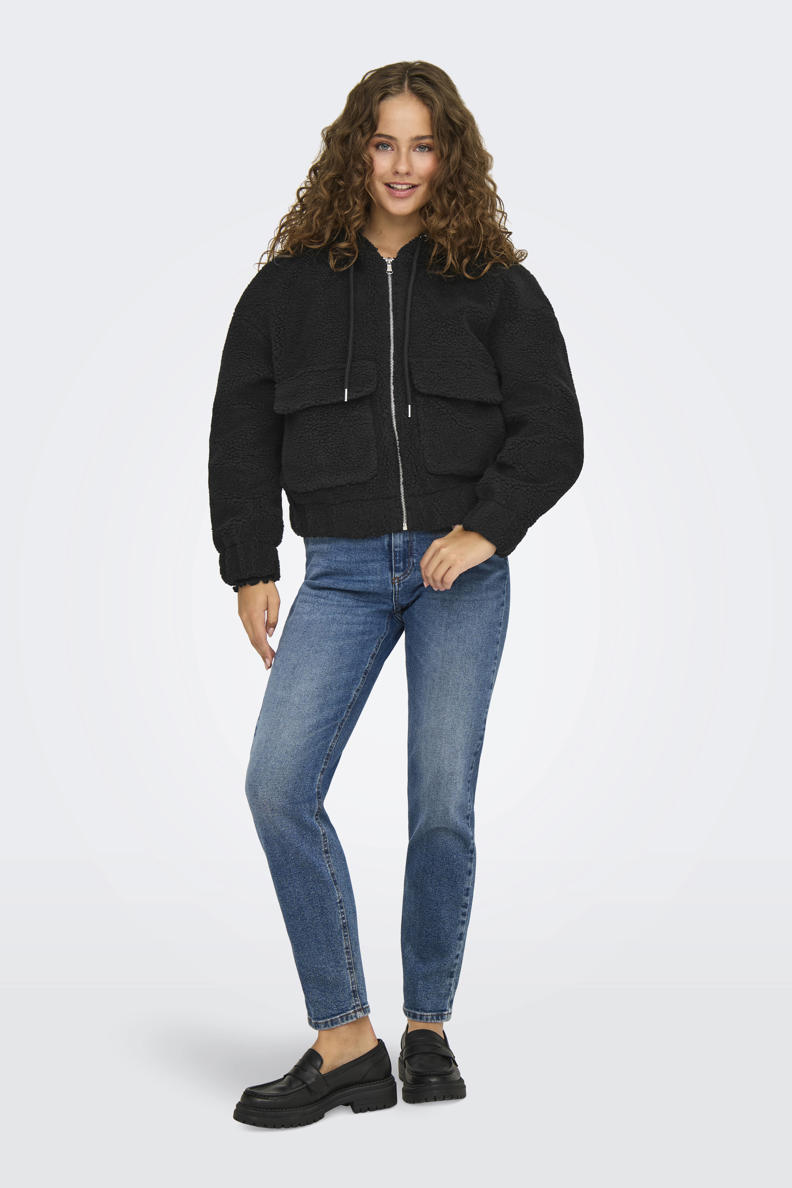 ONLY teddy jas zwart kopen? | Morgen in huis | wehkamp