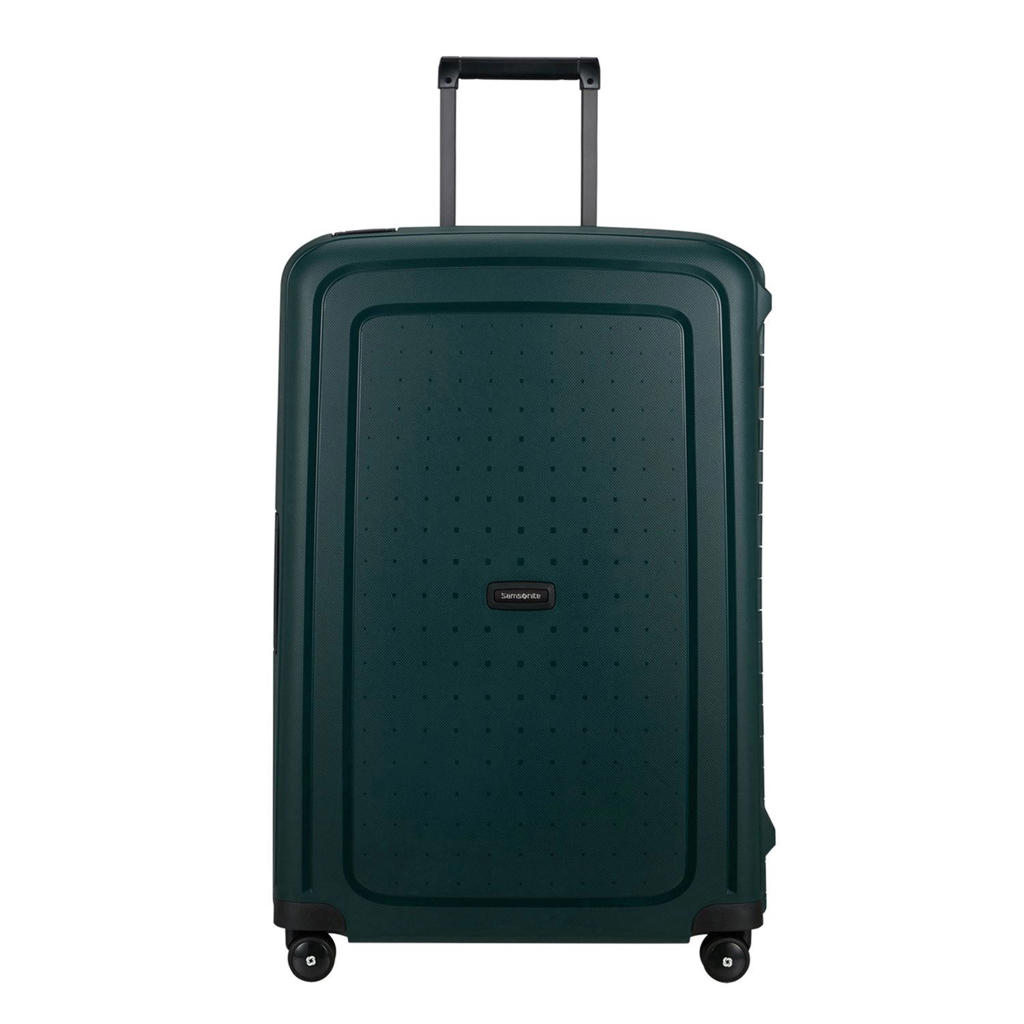 Samsonite trolley S'Cure 75 cm. donkergroen | wehkamp