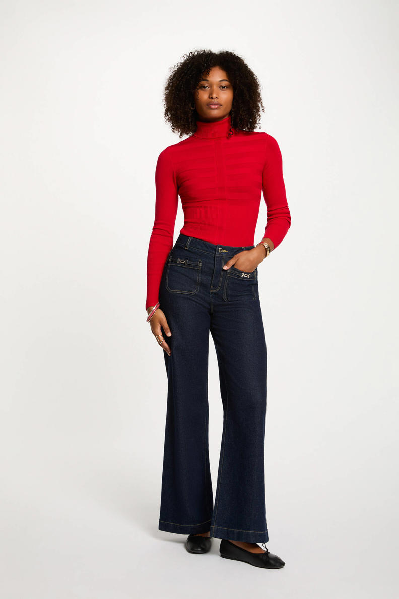 Morgan coltrui fijn gebreid rood | wehkamp