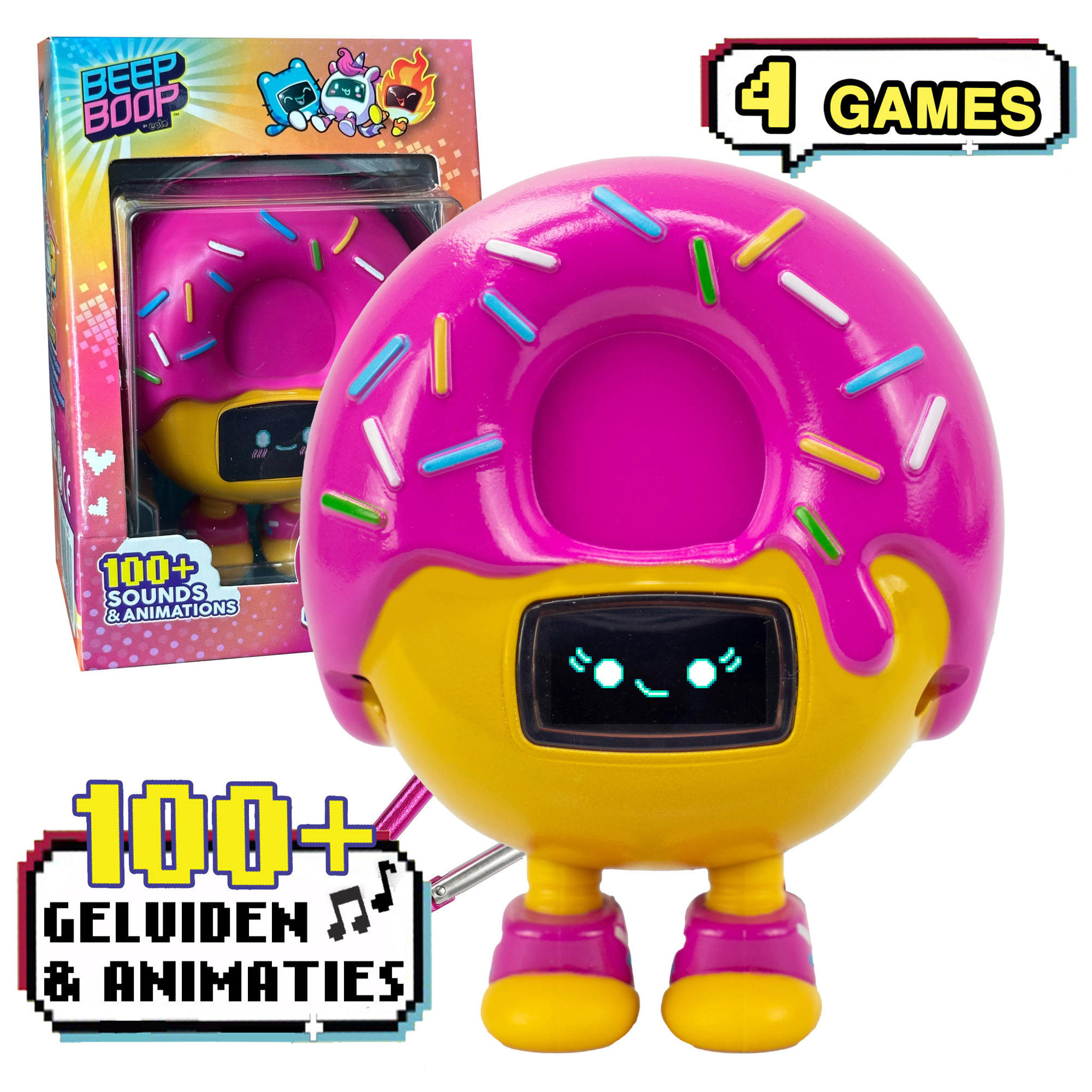 Eolo Toys Beep Boop Mochi – Digitale mini-robot met emoties, 4 games en ...
