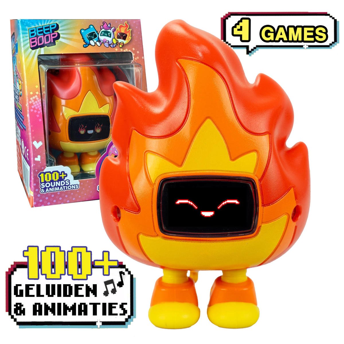 Eolo Toys Beep Boop Tochi – Digitale mini-robot met emoties, 4 games en ...