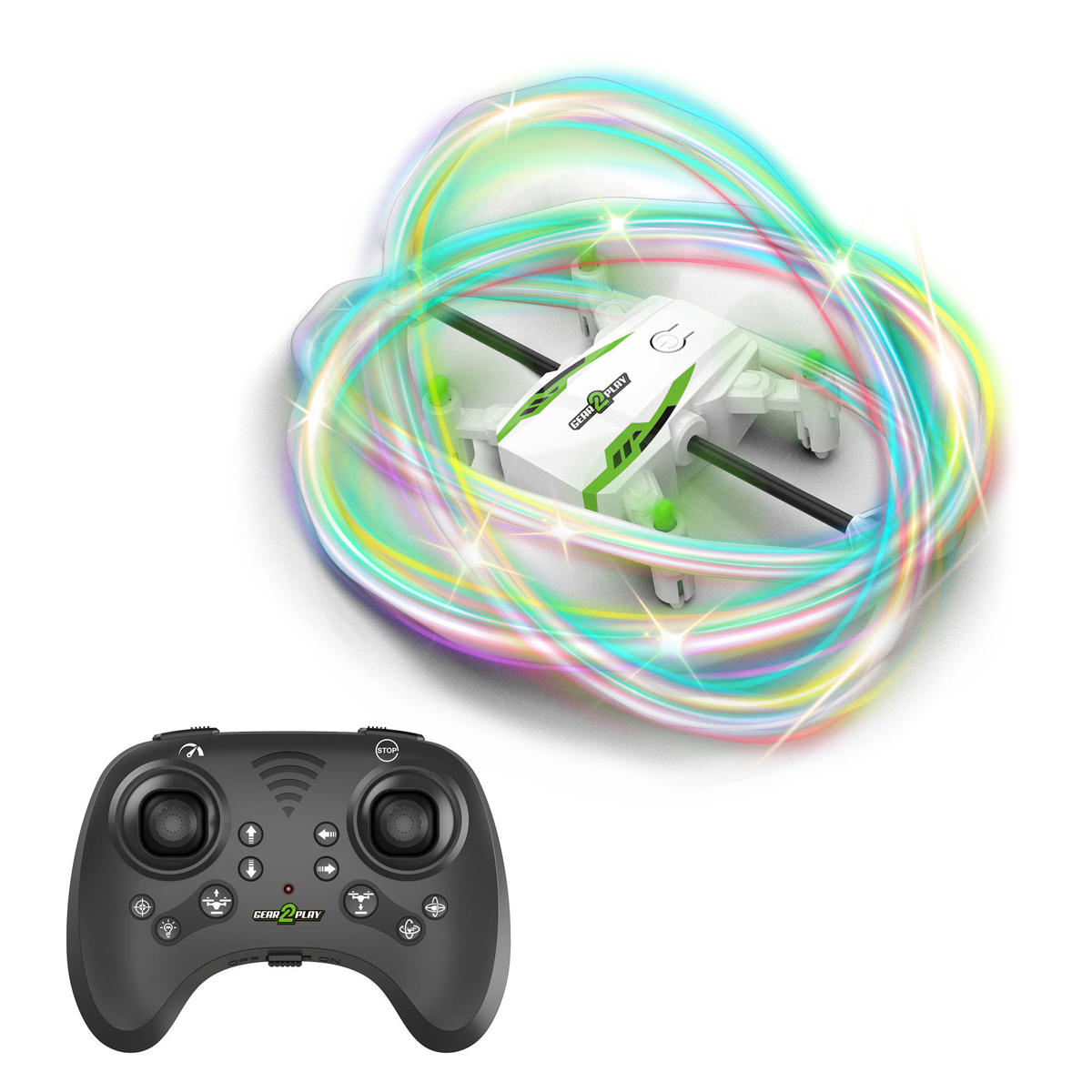 Gear2play Sky Fidget Drone - 360 graden LED-roterende ring met ...