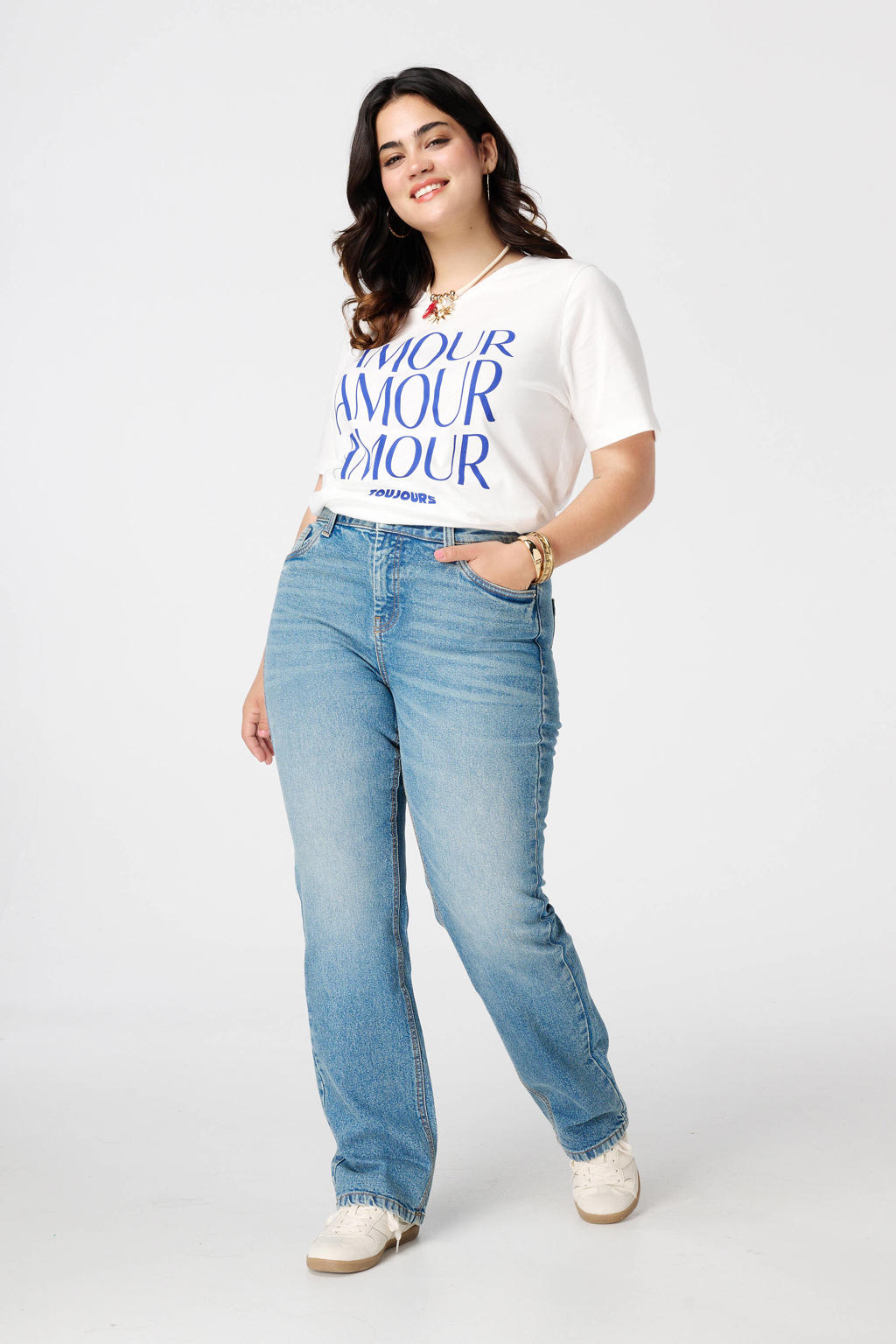 MS Mode straight jeans medium blue denim | wehkamp
