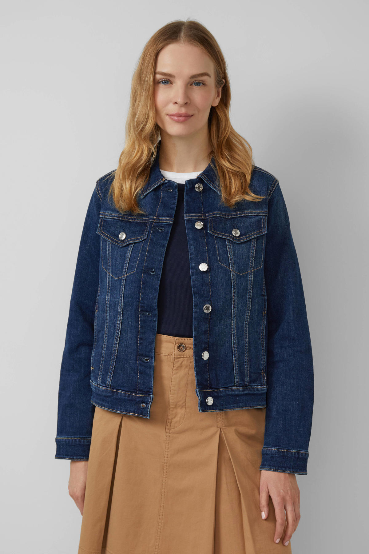 s.Oliver denim spijkerjas blauw | wehkamp