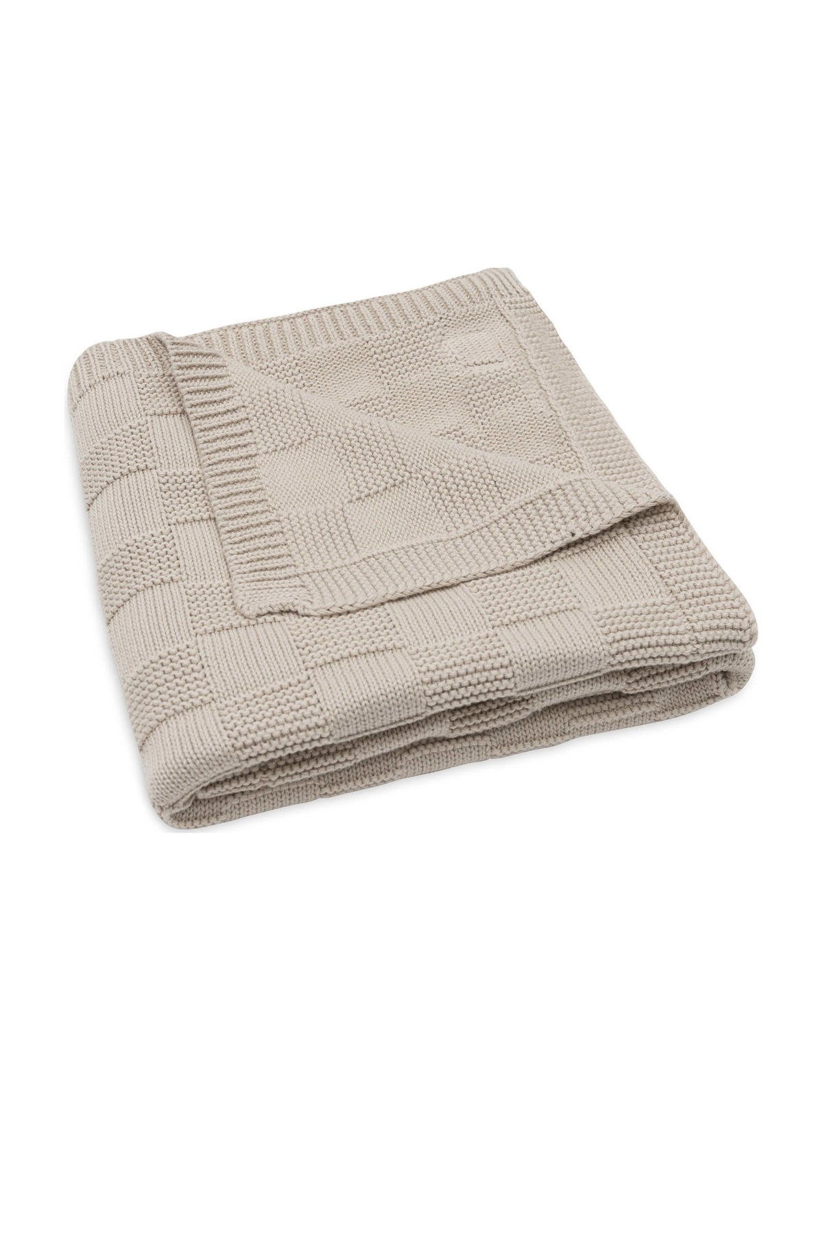 Jollein wiegdeken Box Knit Warm Sand beige | wehkamp