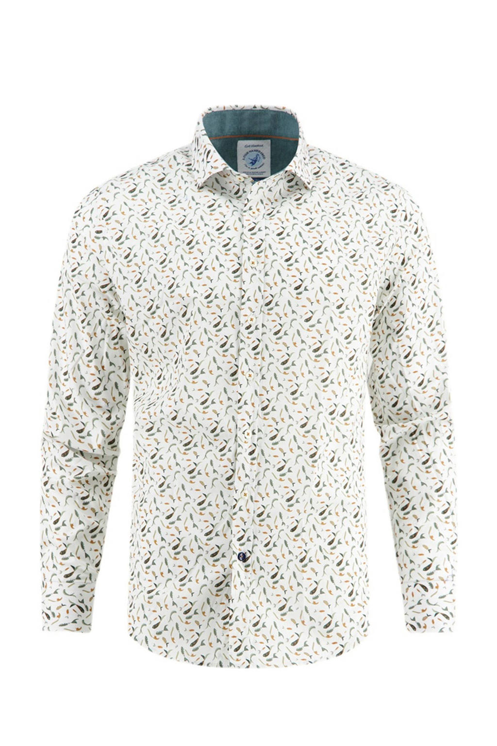 A fish named Fred regular casual overhemd wit | wehkamp