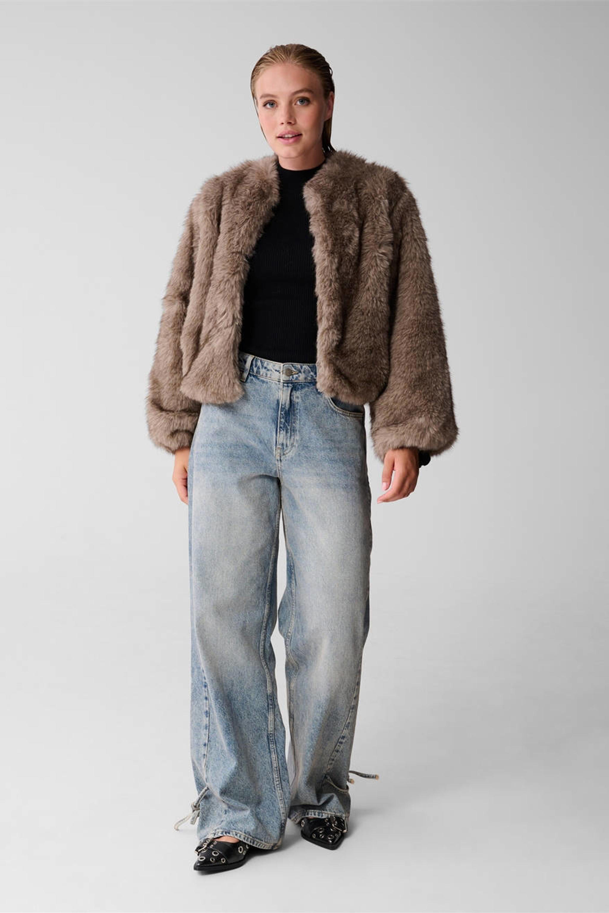 Shoeby faux fur jas bruin kopen? | Morgen in huis | wehkamp