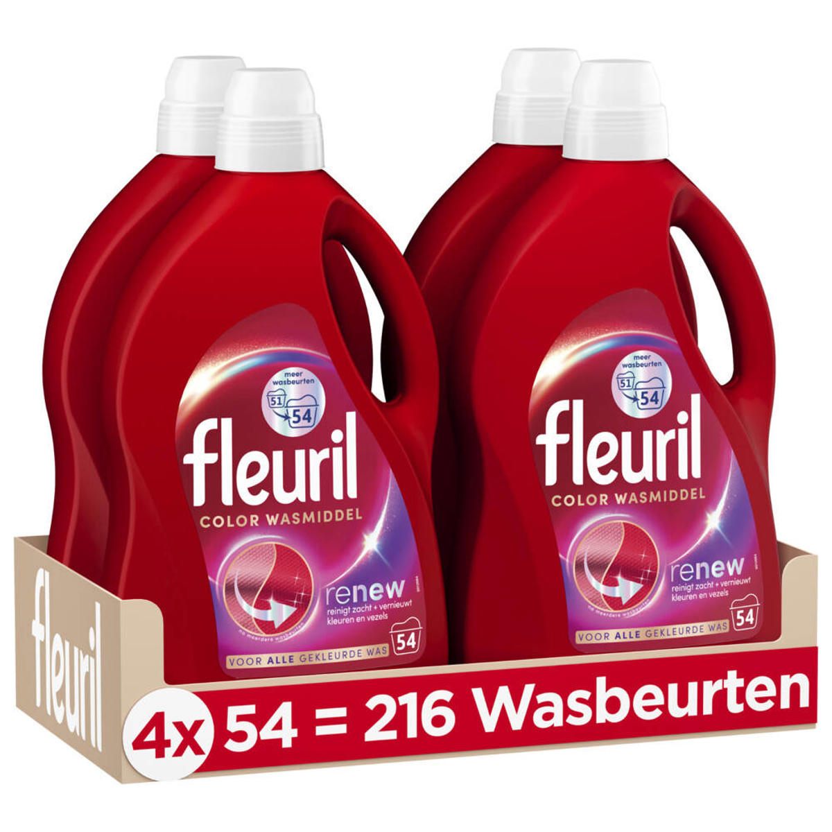 Fleuril Renew Color Wasmiddel - 216 wasbeurten | wehkamp