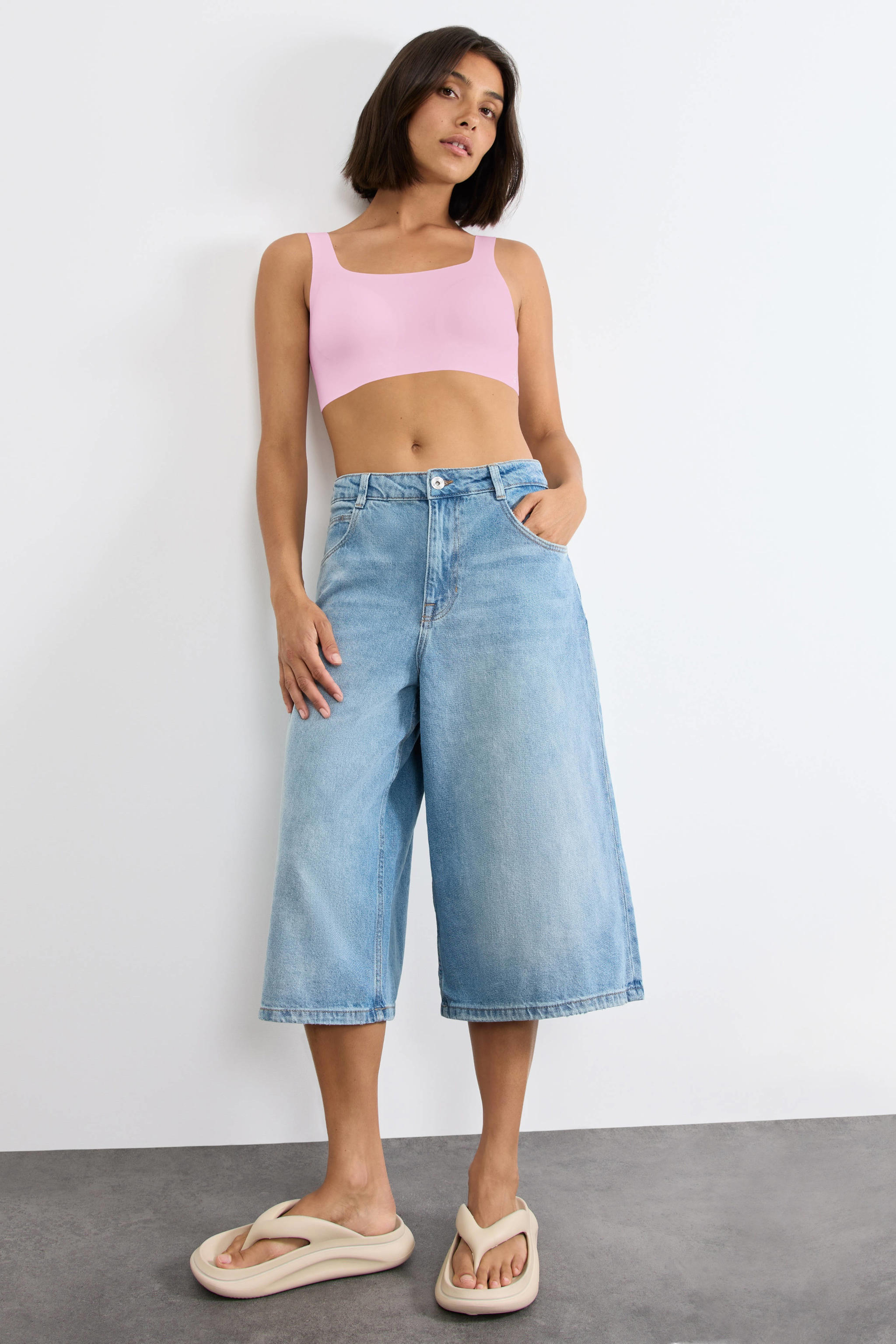 sloggi ZERO Feel seamless voorgevormde bh top roze | wehkamp