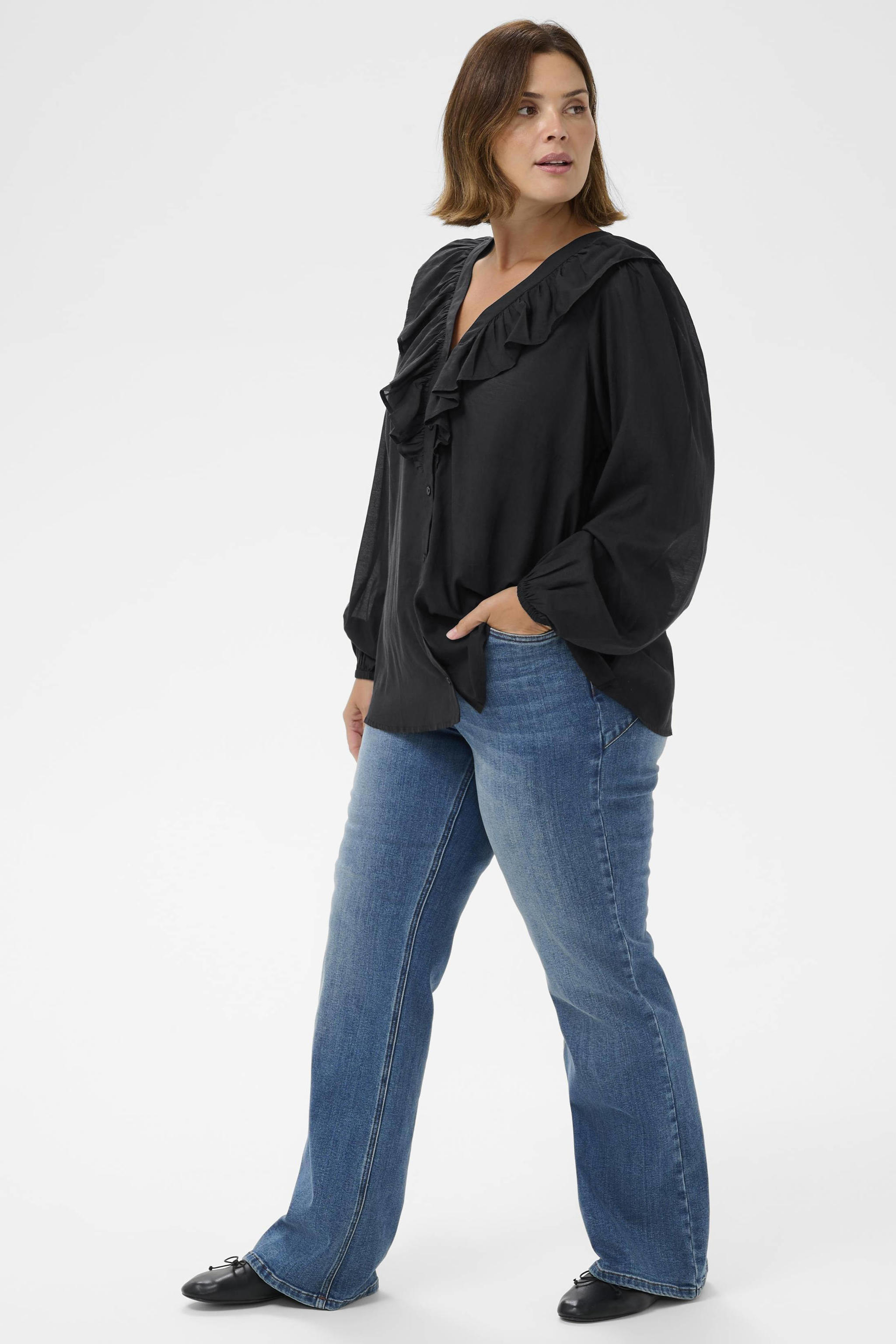 Kaffe Curve blouse zwart kopen? | Morgen in huis | wehkamp