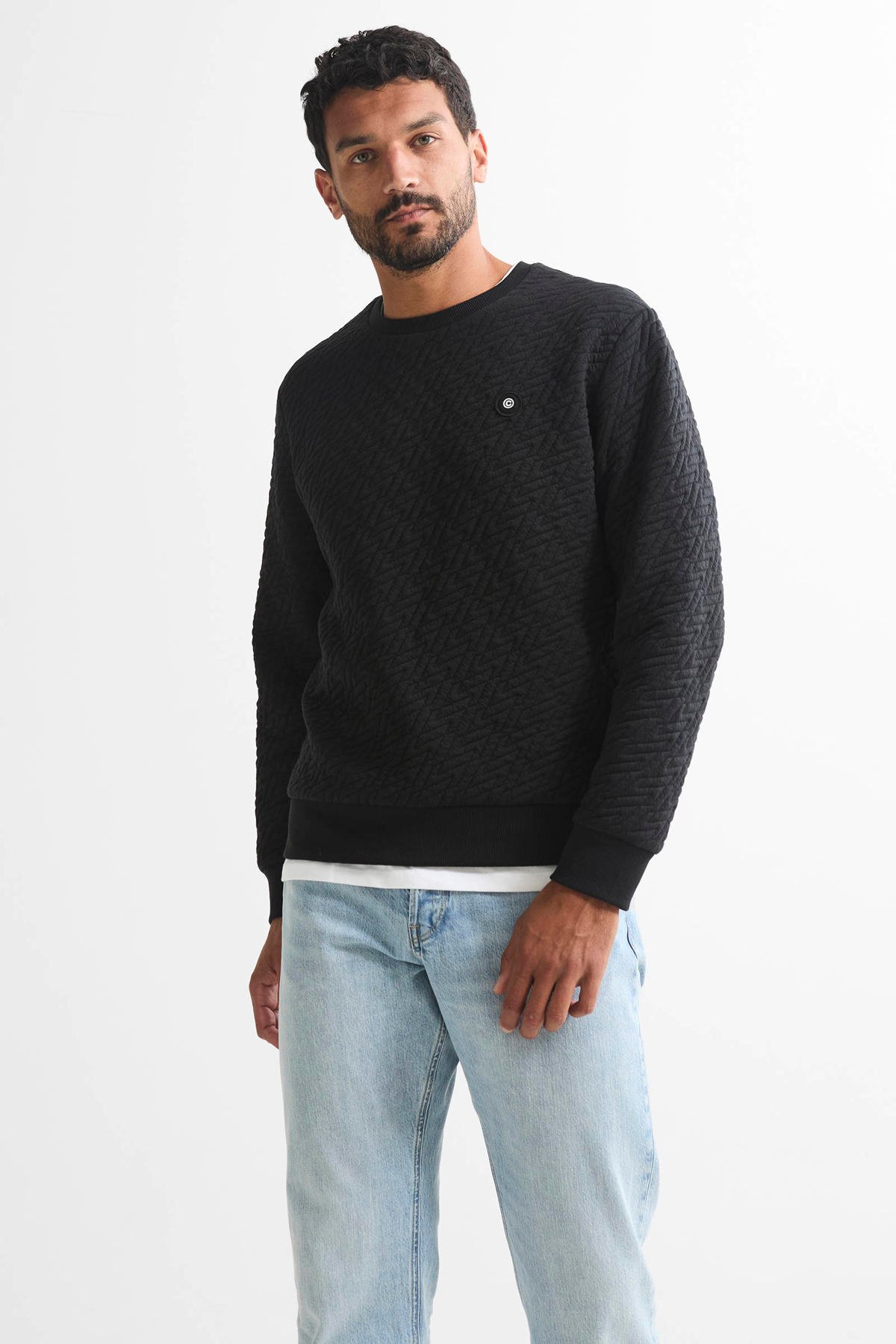 JACK & JONES CORE sweater met textuur zwart | wehkamp