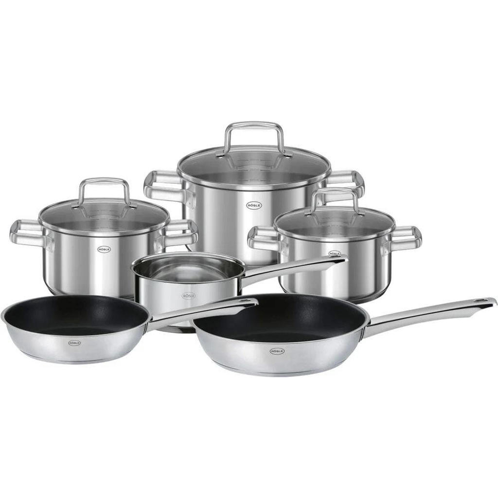 Rosle Pannenset Moments – 6-Delig (4-Delige kookpannenset + 2 ...