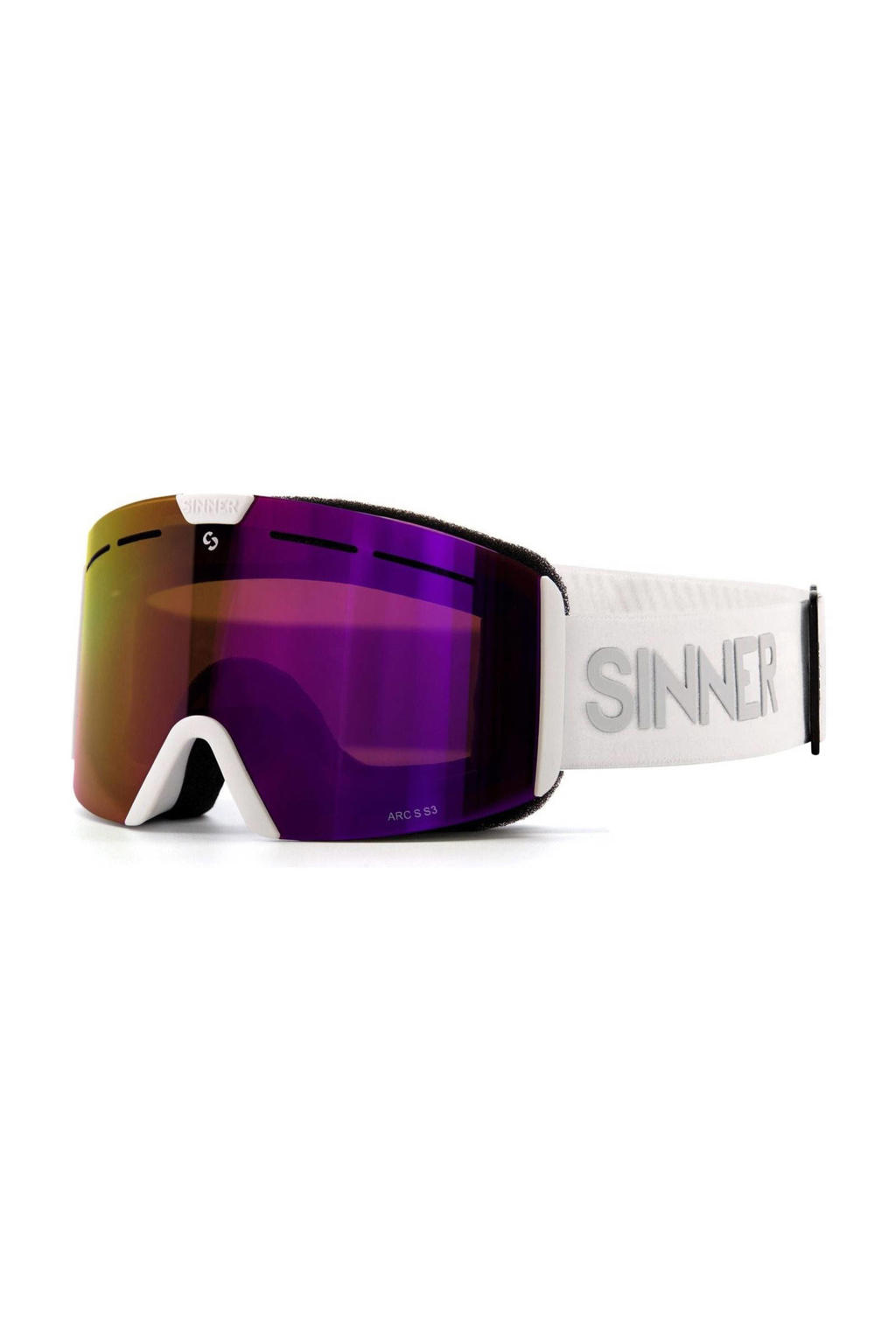 Sinner skibril Arc S wit (lens roze) | wehkamp