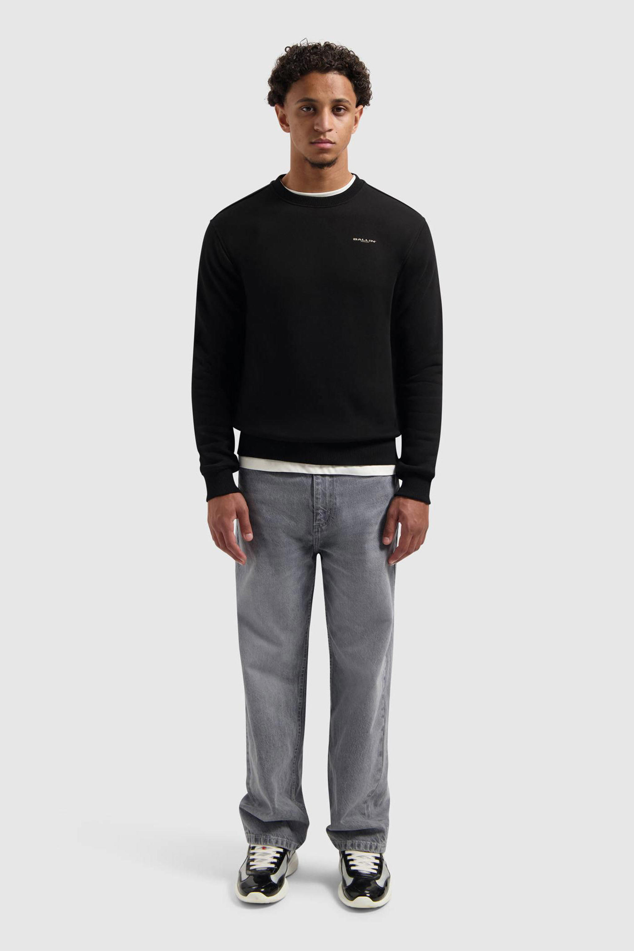 Ballin sweater met backprint zwart | wehkamp