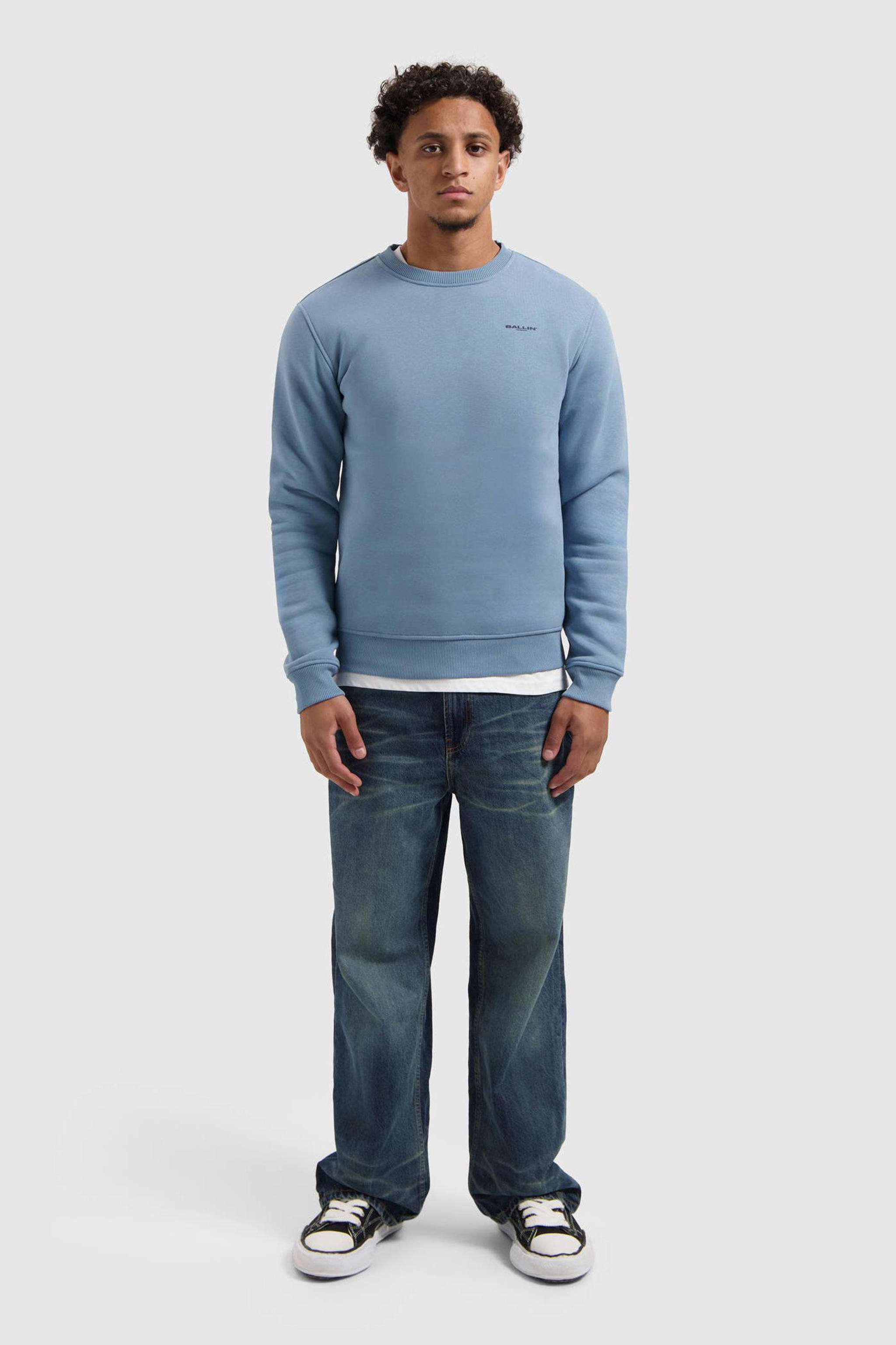 Ballin sweater met backprint lichtblauw | wehkamp