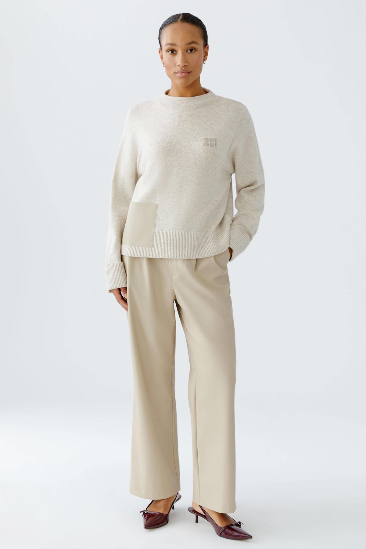 OUI pullover met wol beige kopen? | Morgen in huis | wehkamp