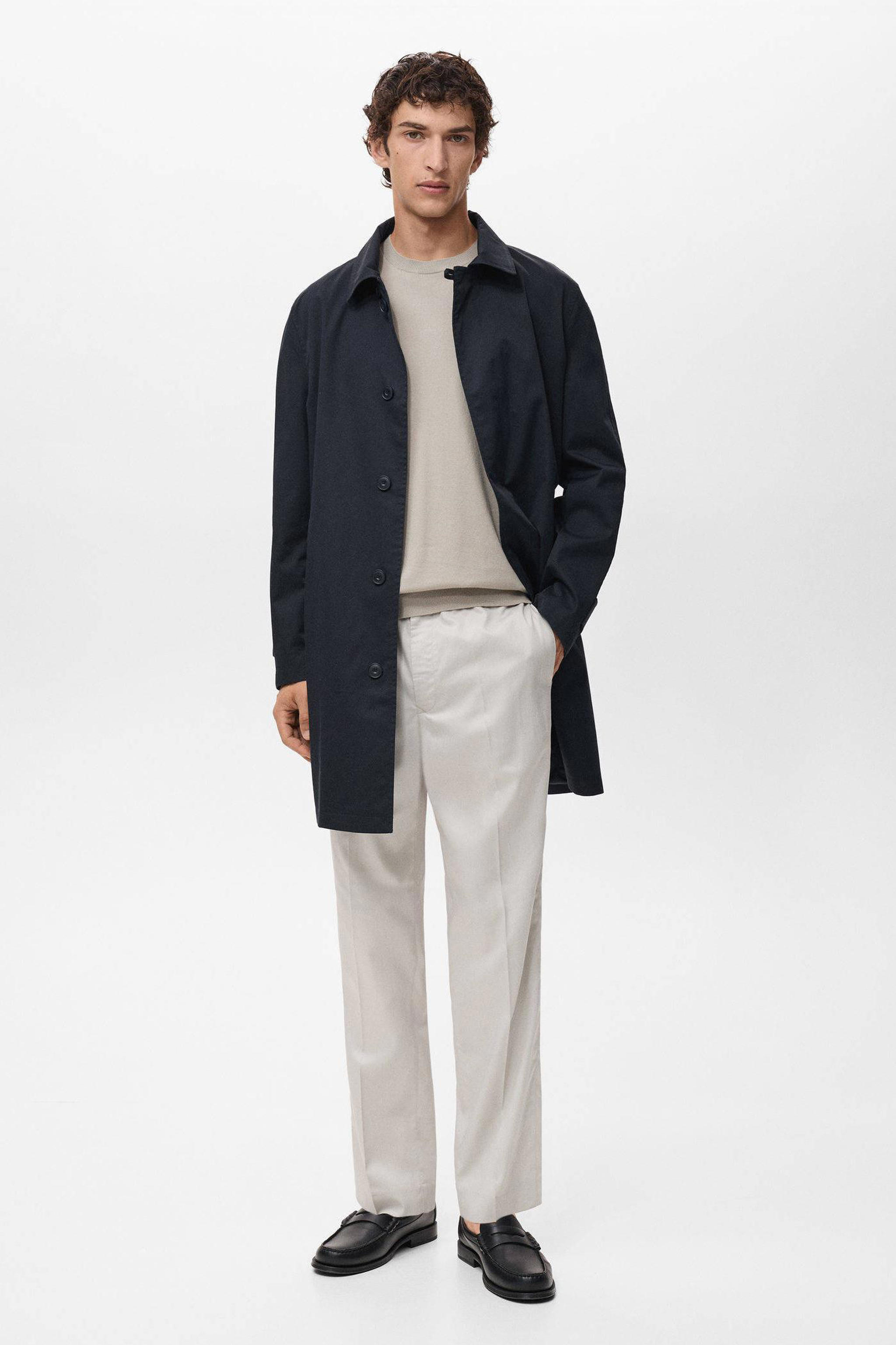 Mango Man manteljas donkerblauw | wehkamp