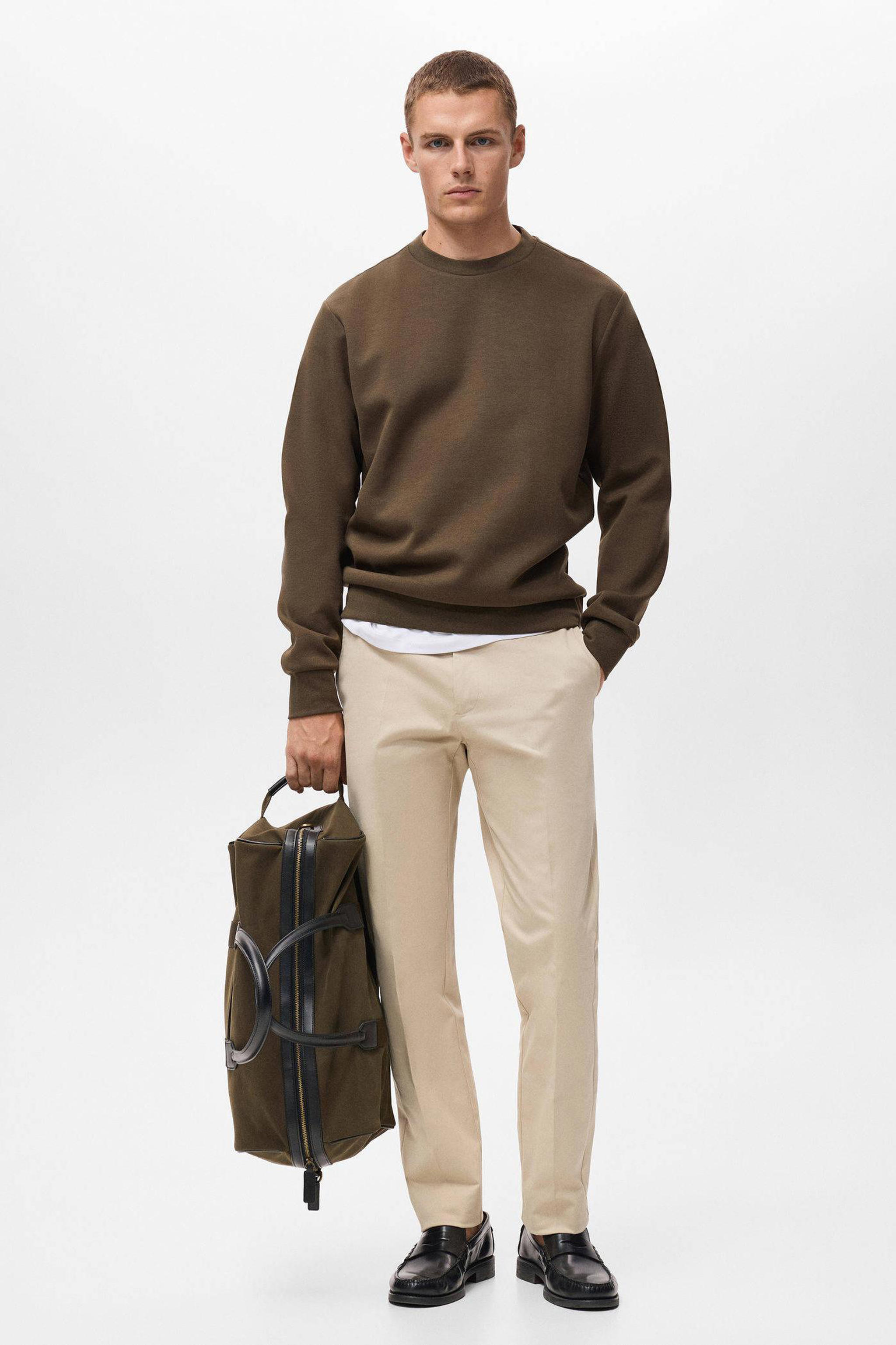 Mango Man sweater kaki kopen? | Morgen in huis | wehkamp