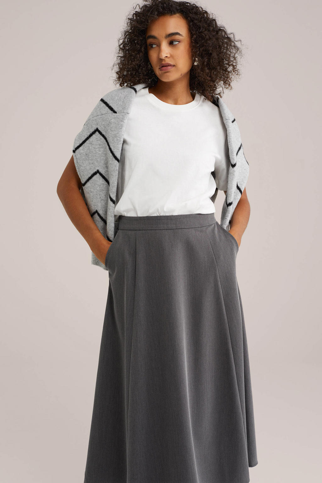 WE Fashion A-lijn rok grijs kopen? | Morgen in huis | wehkamp