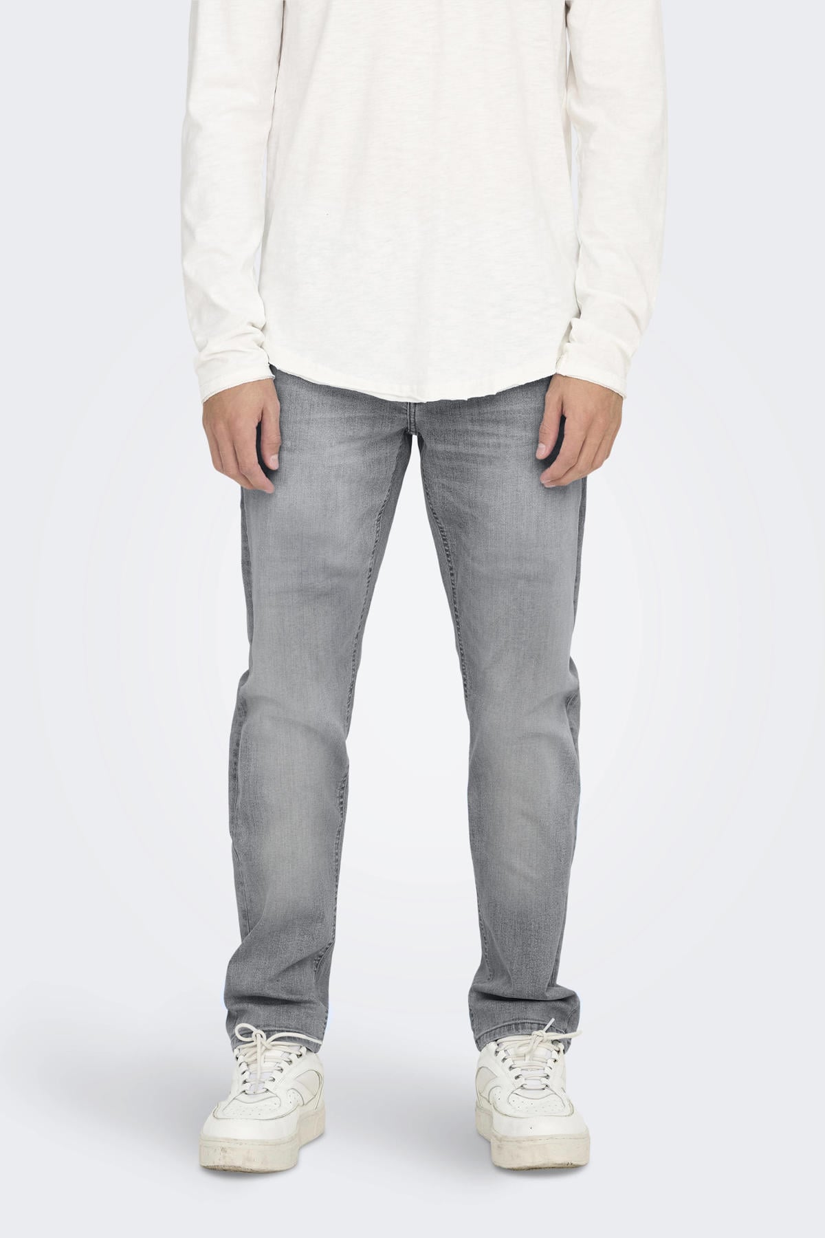 ONLY & SONS ONSWEFT regular fit jeans light grey denim | wehkamp