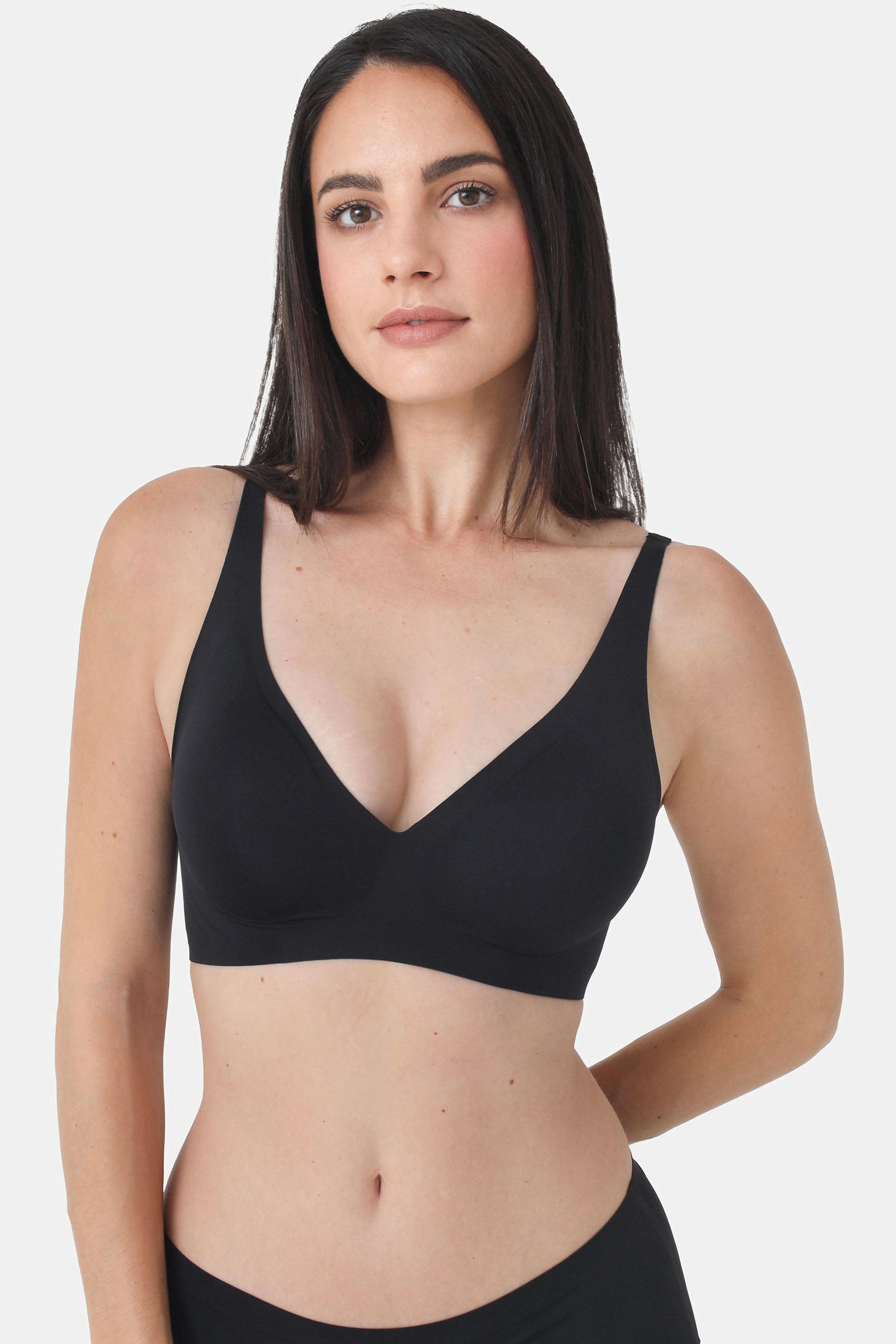 Sassa Mode seamless voorgevormde bh zonder beugel Bonded Micro zwart | wehkamp