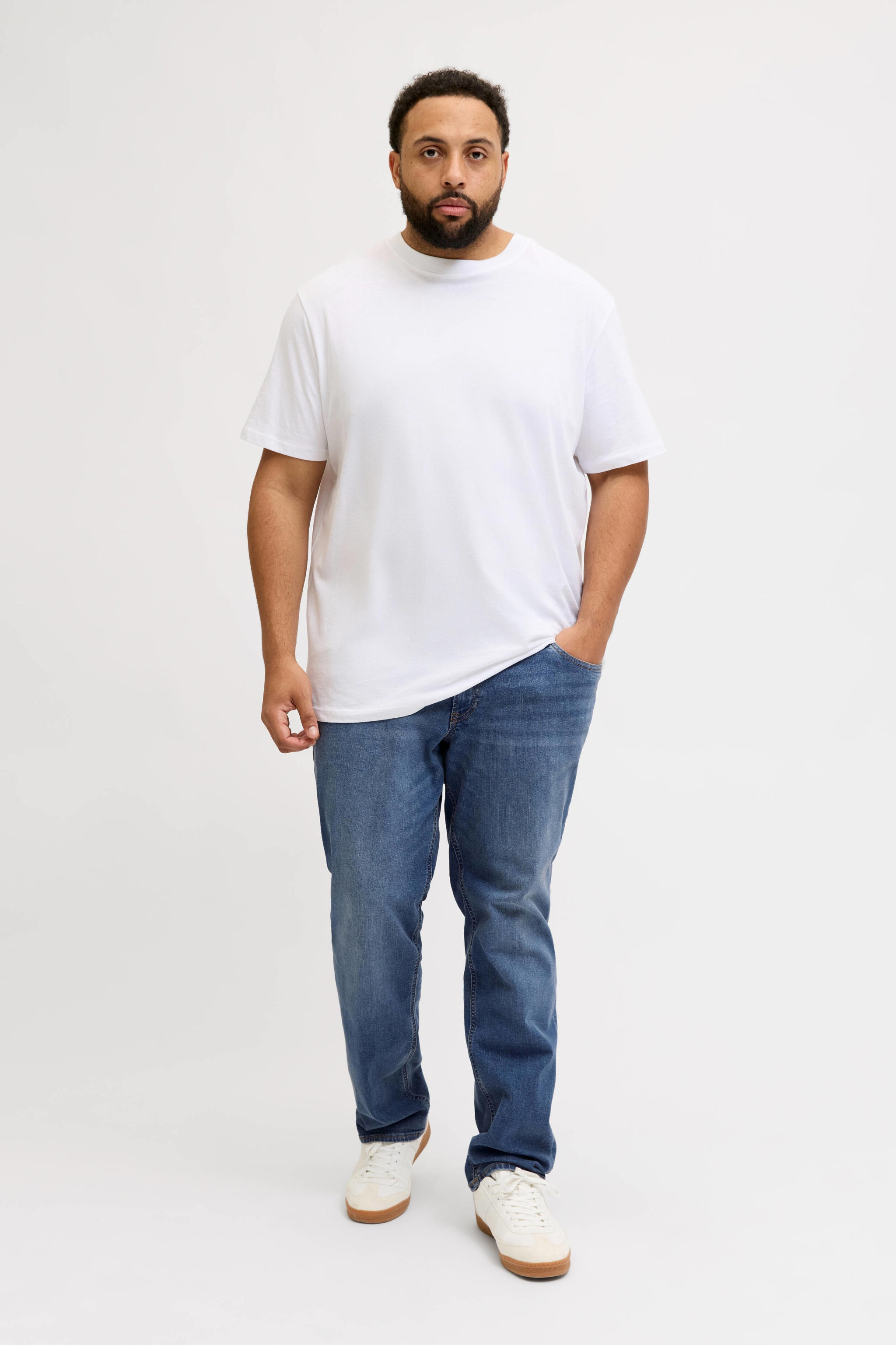 JACK & JONES PLUS SIZE JJITIM JJORIGINAL slim fit jeans blue denim ...