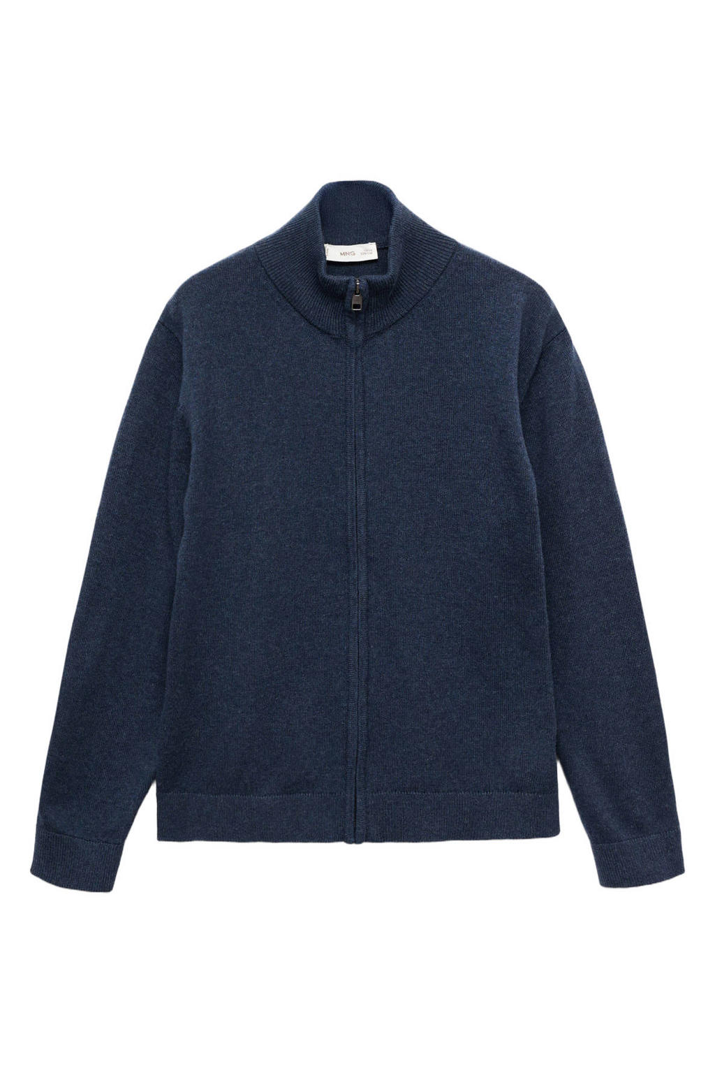 Mango Kids cardigan marineblauw gebreid | wehkamp