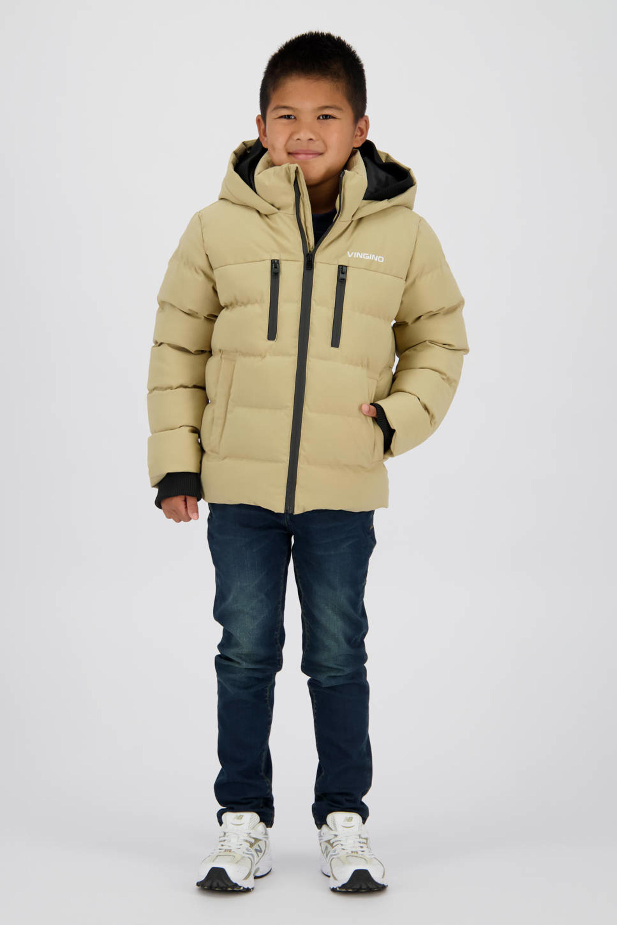 Vingino gewatteerde jas beige | wehkamp