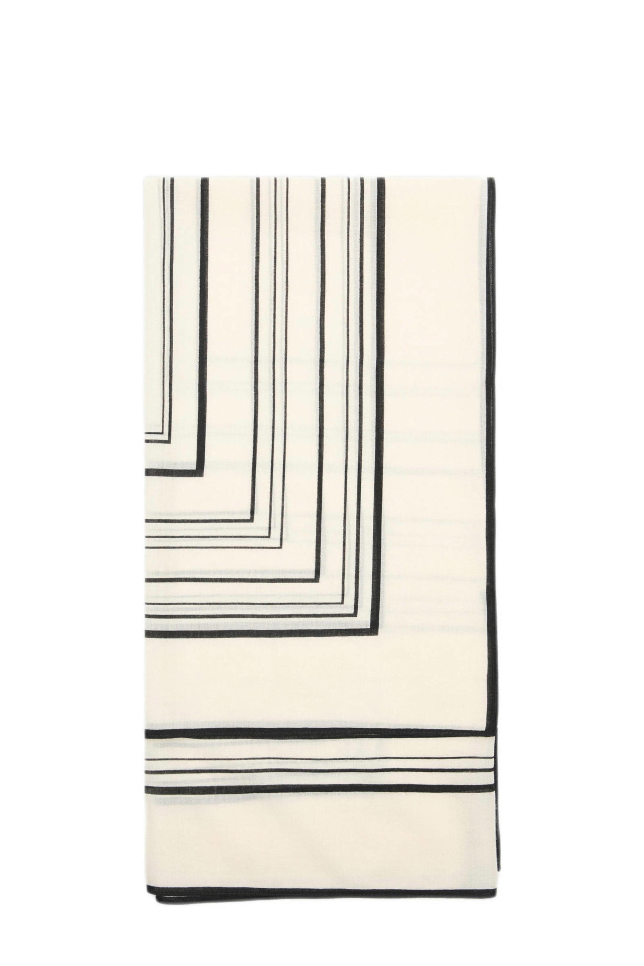Mango sjaal met all over print ecru | wehkamp