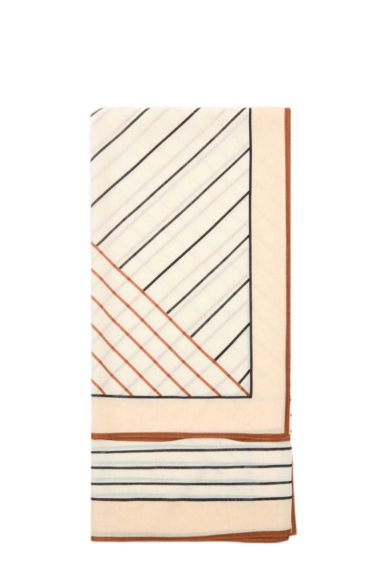 Mango sjaal met all over print beige | wehkamp