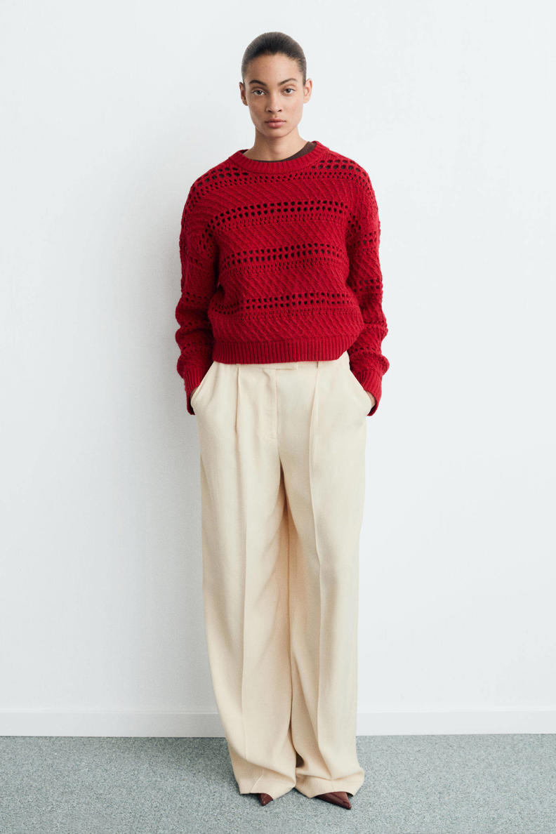 Mango pullover rood gebreid kopen? | Morgen in huis | wehkamp